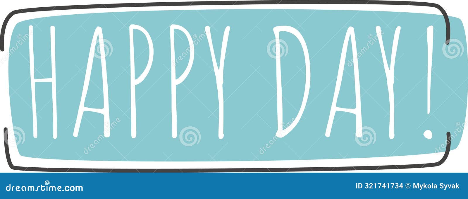 Happy Day Lettering Box stock vector. Illustration of present - 321741734