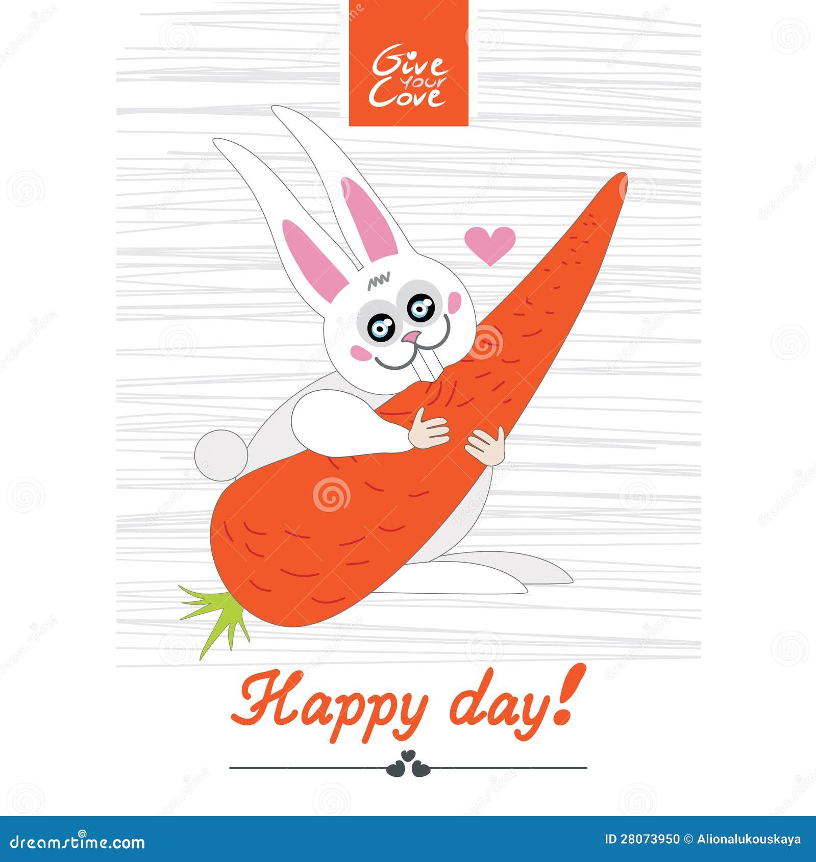 Happy day rabbit stock vector. Illustration of pets, food - 28073950