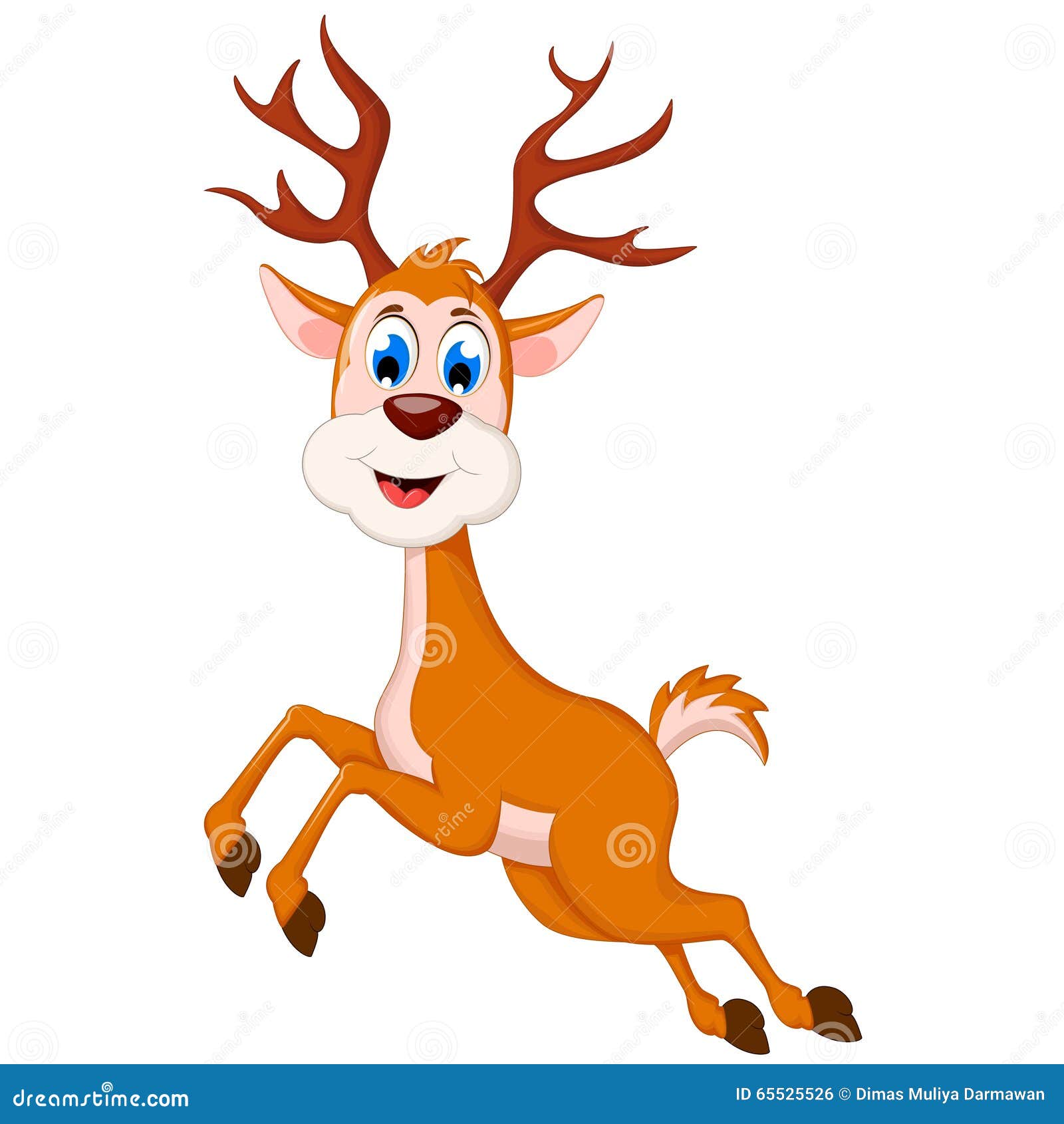 Happy Deer Cartoon | CartoonDealer.com #51857621