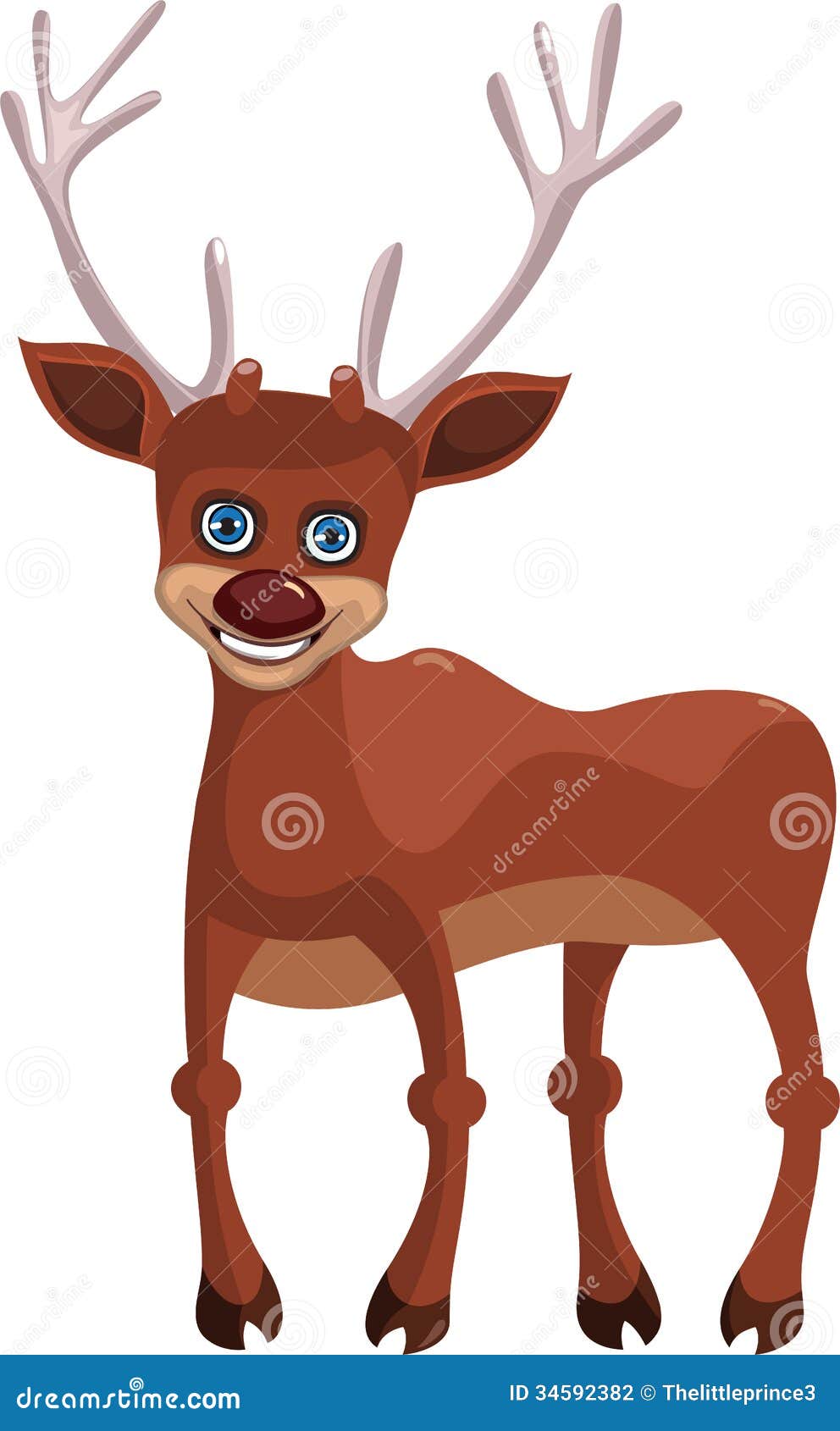 Happy Deer Dancing Incendiary Dance In Decorations Vector Illustration ...