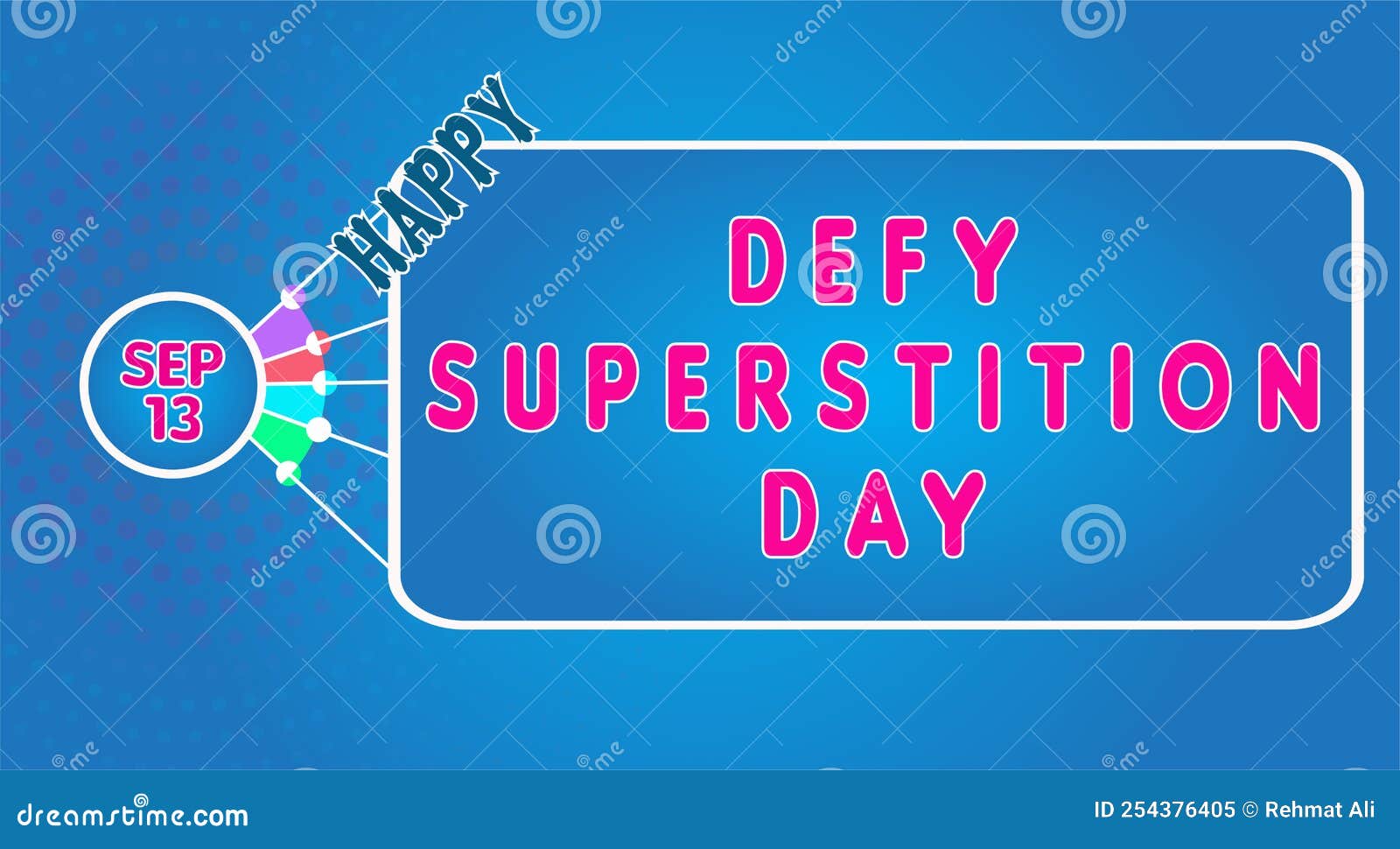 Happy Defy Superstition Day, September 13. Calendar of September Text ...