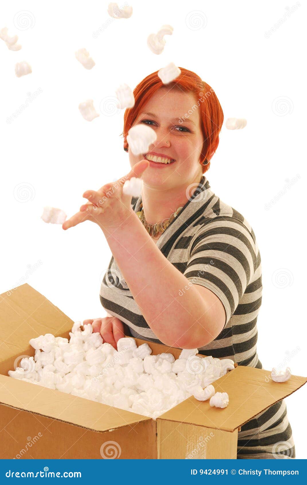 Happy delivery stock image. Image of packaging, styrofoam - 9424991