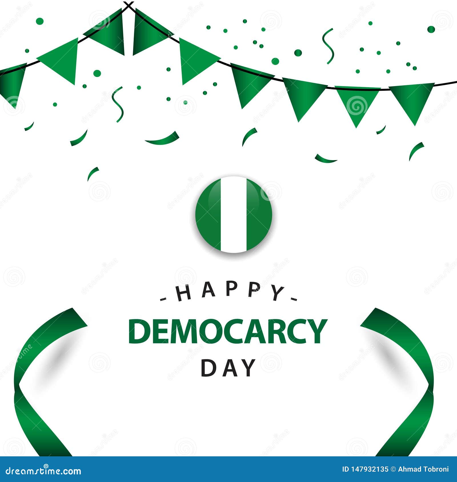 Happy Democracy Day Vector Template Design Illustration Stock Vector ...