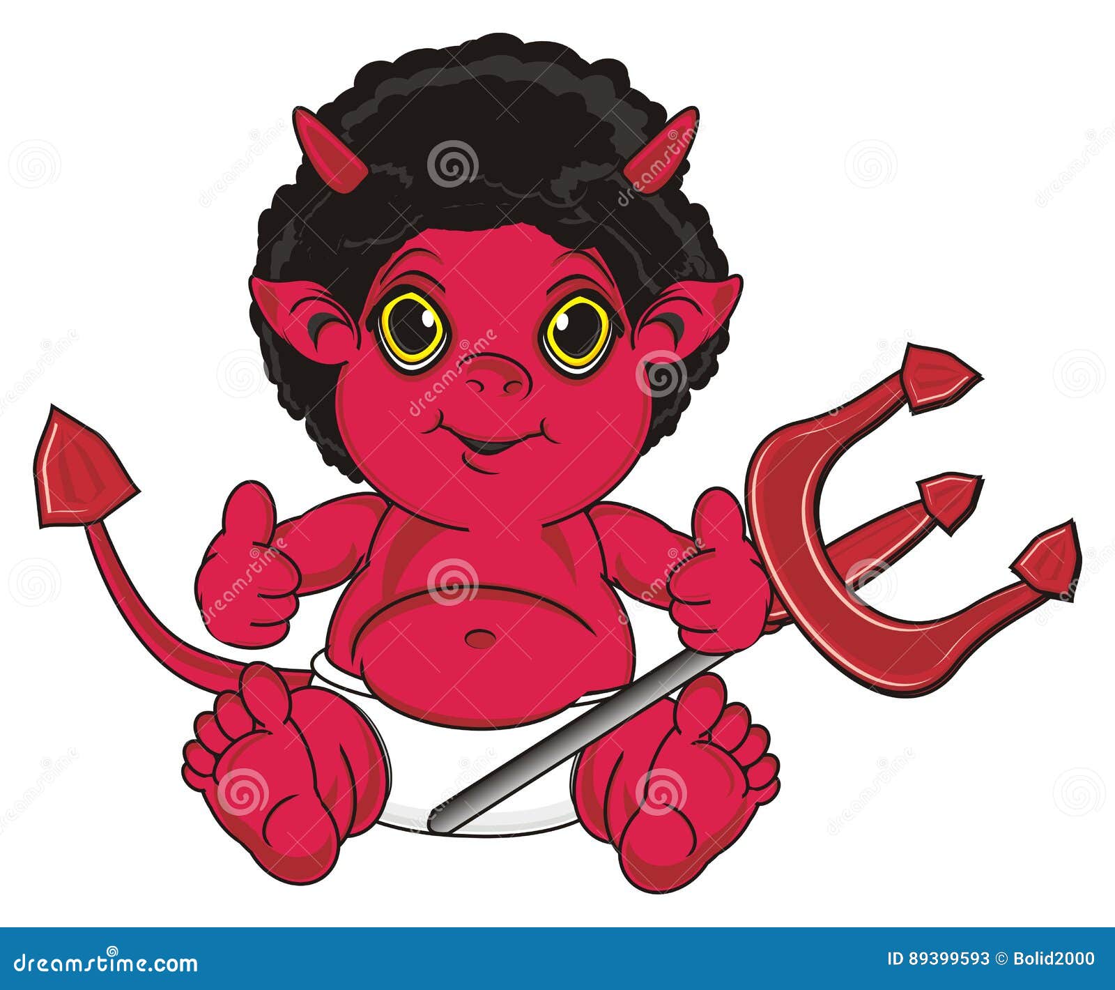 Happy demon sit stock illustration. Illustration of hell - 89399593