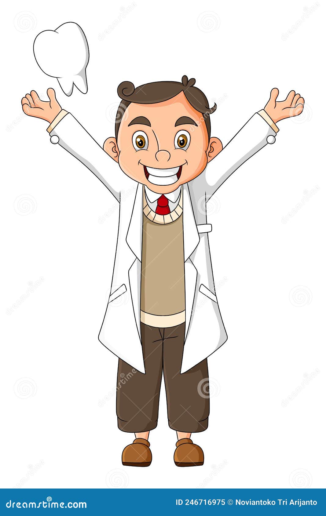 The Happy Dentist Boy with the Excited Expression with the Big Tooth ...