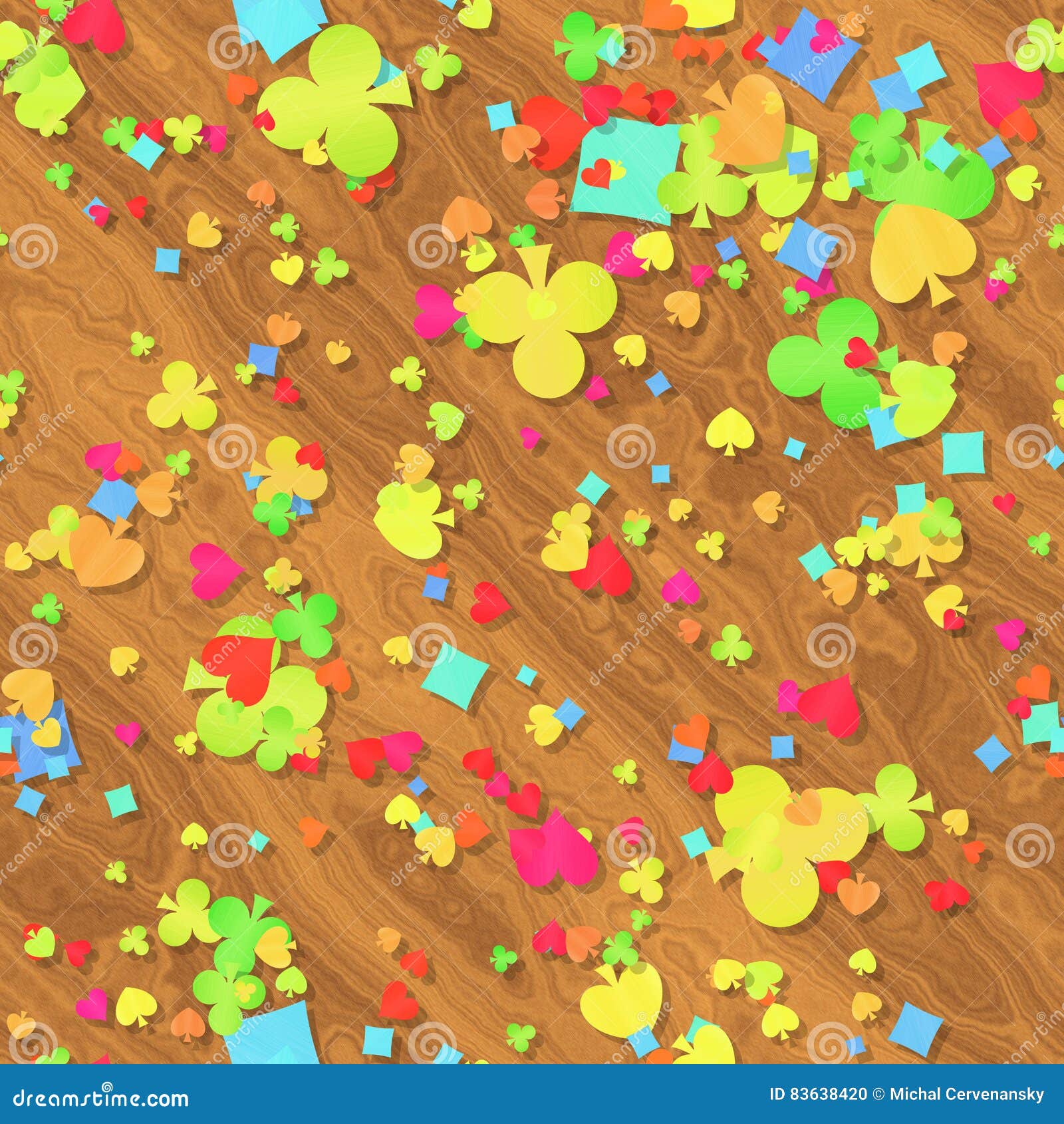 Happy Desk with Hearts and Other Symbols Texture Stock Illustration ...