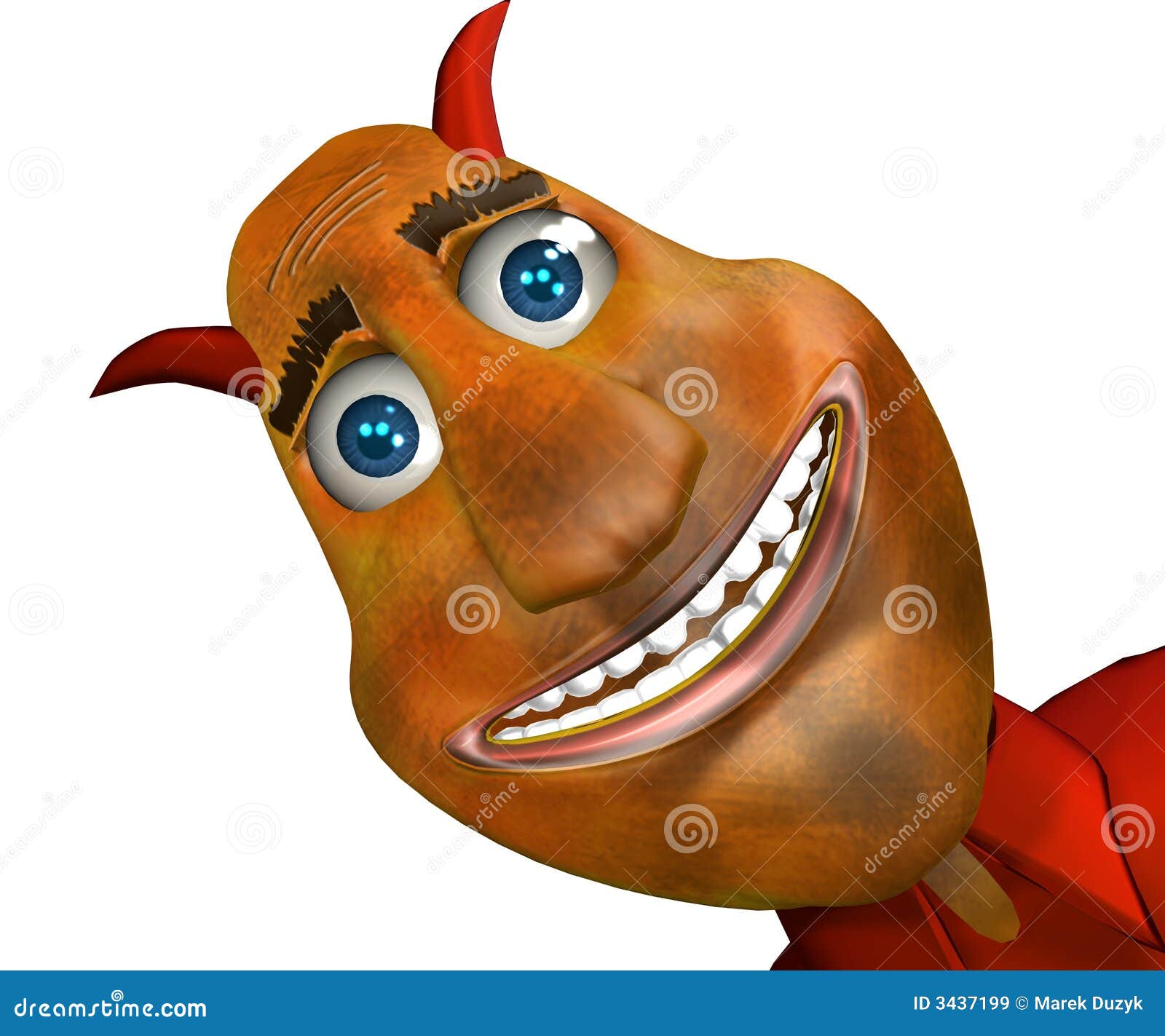 Happy devil stock illustration. Illustration of smiling - 3437199