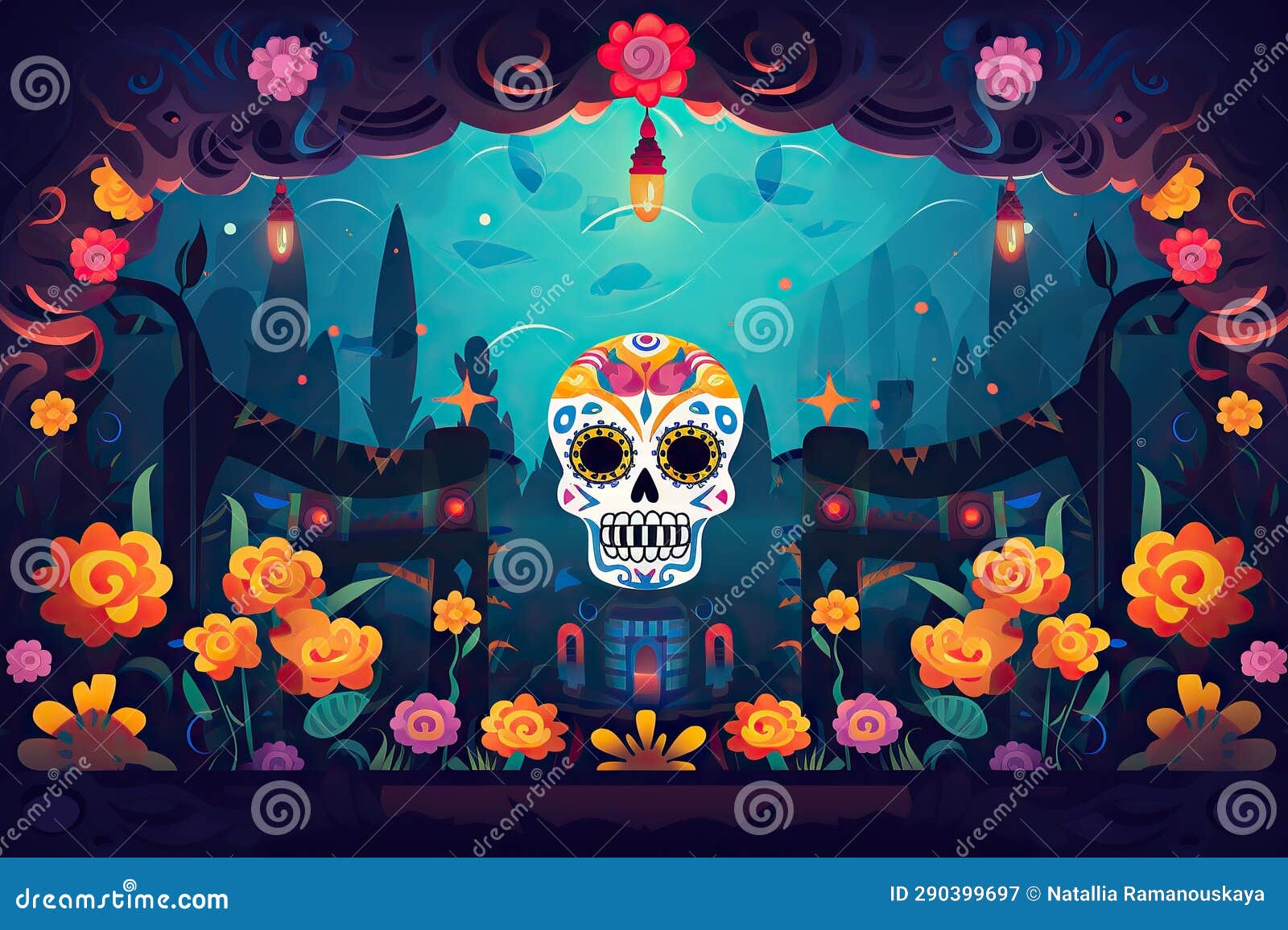Happy Dia De Los Muertos Concept. Dia De Los Muertos Background. Dia De ... Happy Dia De Los Muertos Concept. Dia De Los Muertos Background. Dia De ...