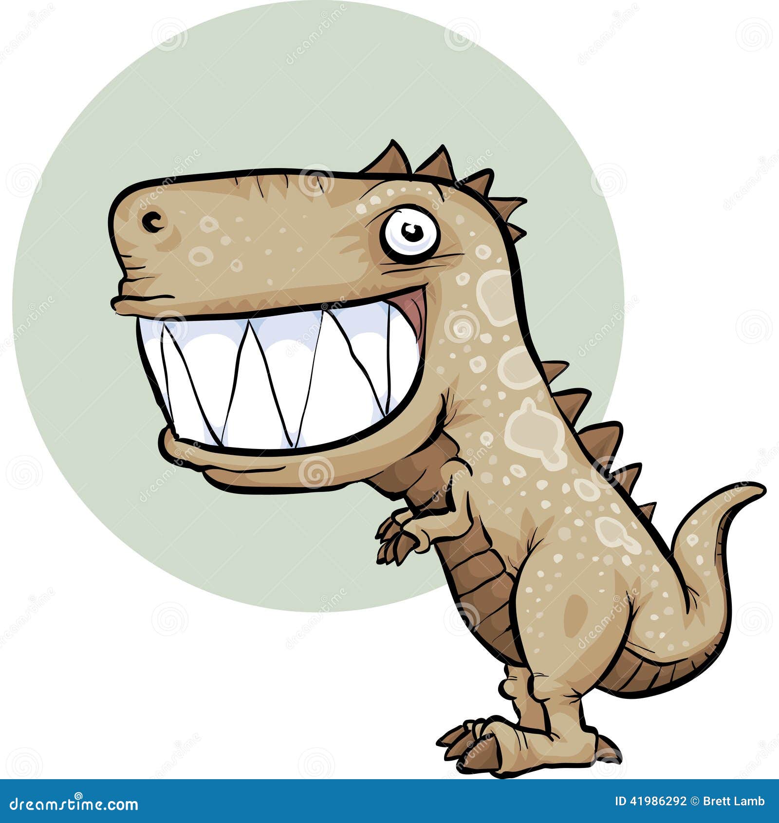 Happy Dinosaur stock illustration. Illustration of ancient - 41986292
