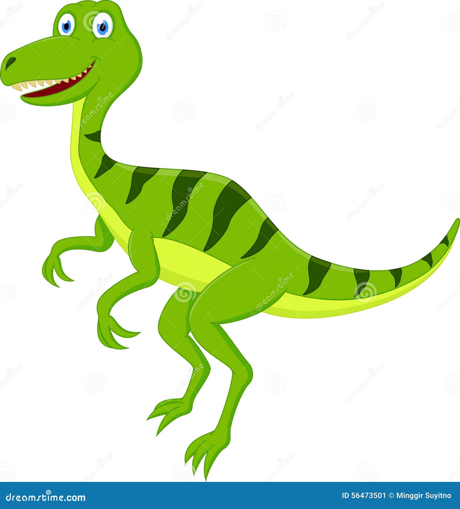 Happy Dinosaur cartoon stock vector. Illustration of green - 56473501