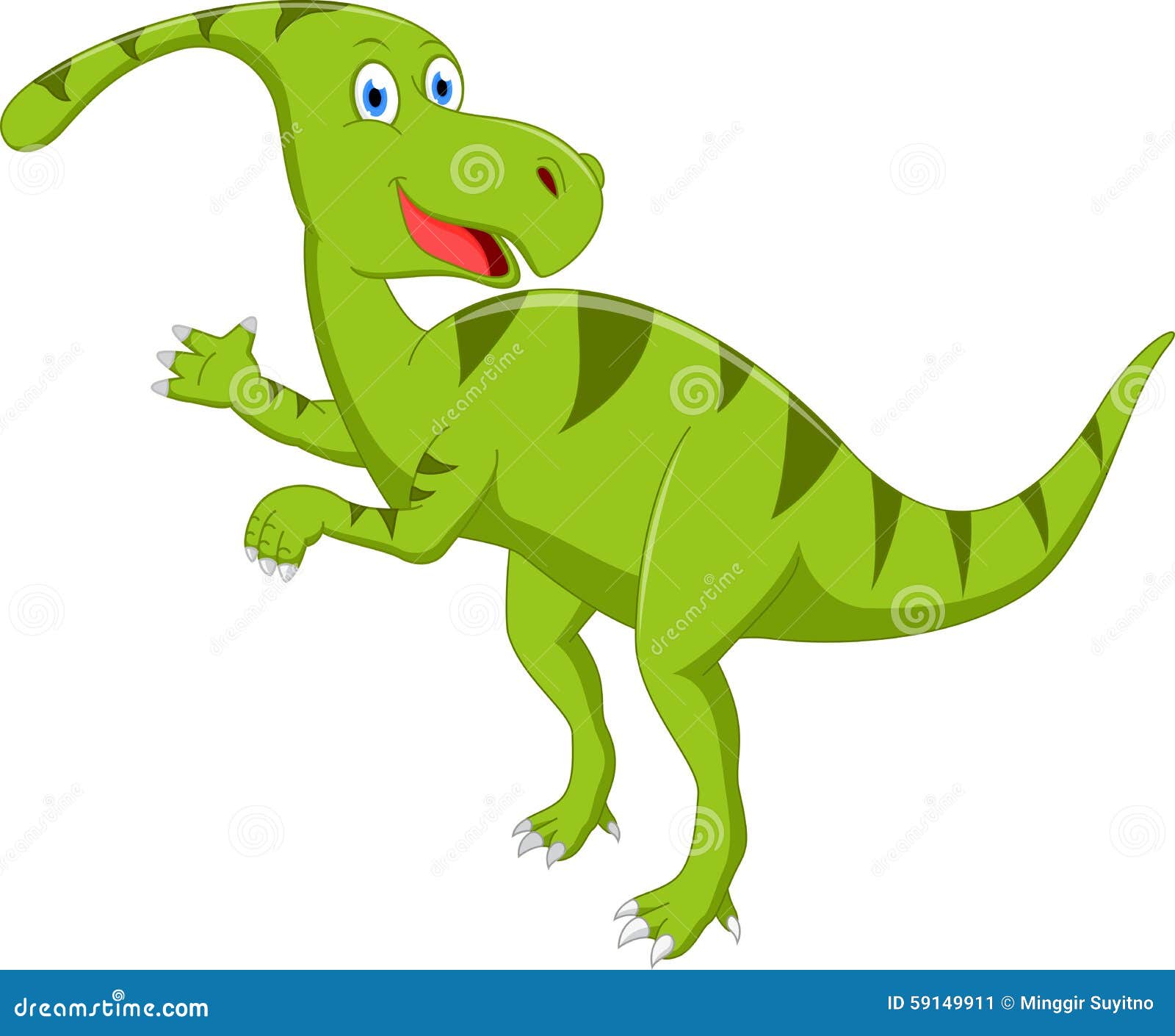Happy Dinosaur Cartoon Stock Vector - Image: 59149911