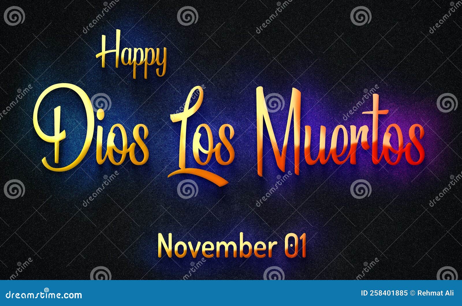 Happy Dios Los Muertos November 2001. Kalender Van November Retro Text ...