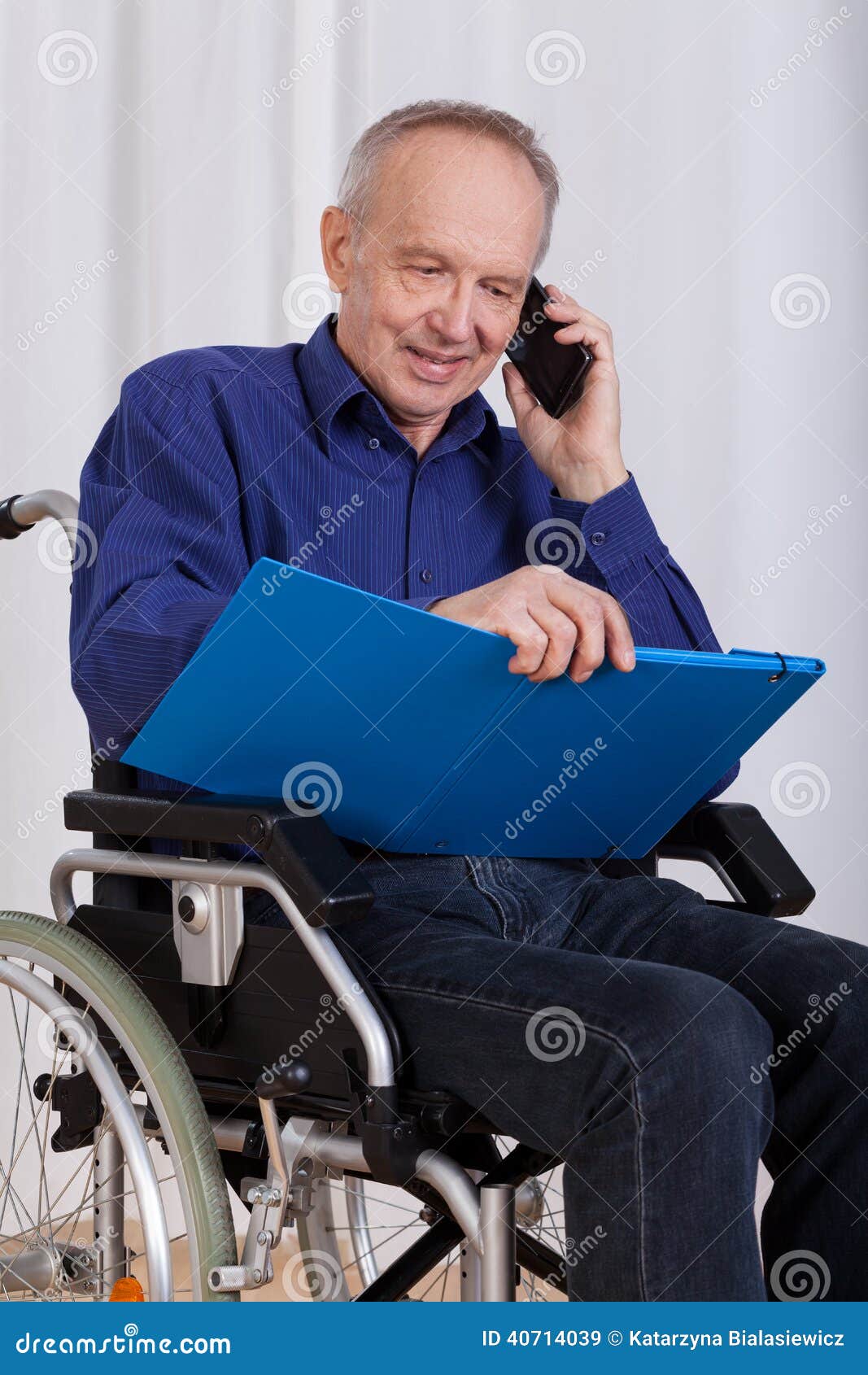Happy, disabled man stock image. Image of indoors, company - 40714039