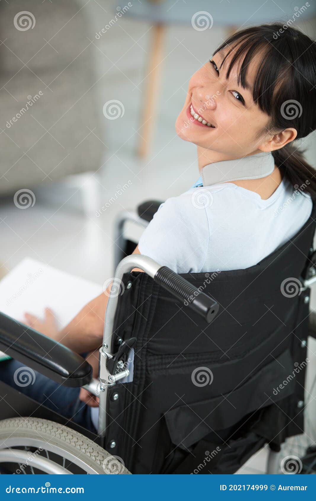 Happy Disabled Woman Smiling at Camera Stock Image - Image of social ...