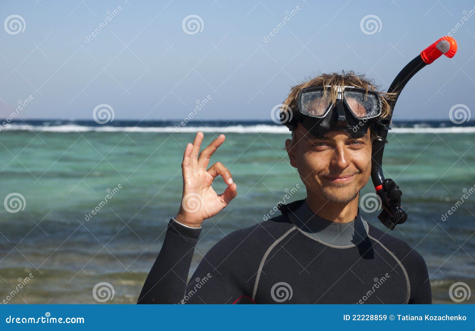 Happy Diver stock image. Image of diving, amusing, portrait - 22228859