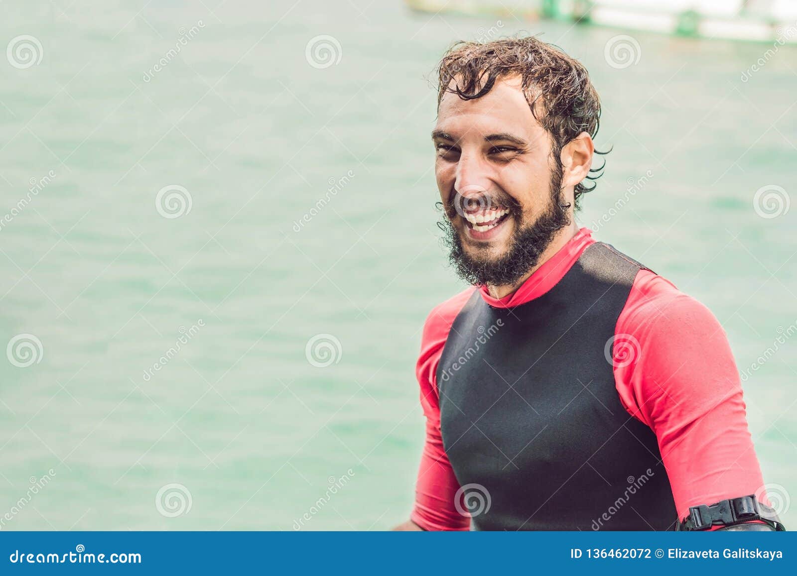 Happy Diver Returns To the Ship after Diving Stock Photo - Image of ...