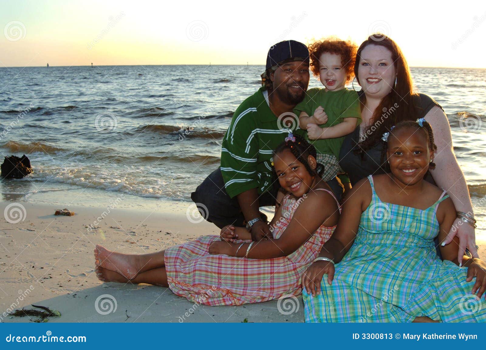 Happy Diverse Family at Beach Stock Image - Image of nature, daughter ...