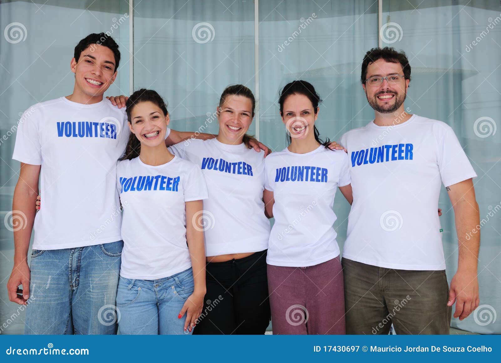 Happy and Diverse Volunteer Group Stock Image - Image of active, middle ...