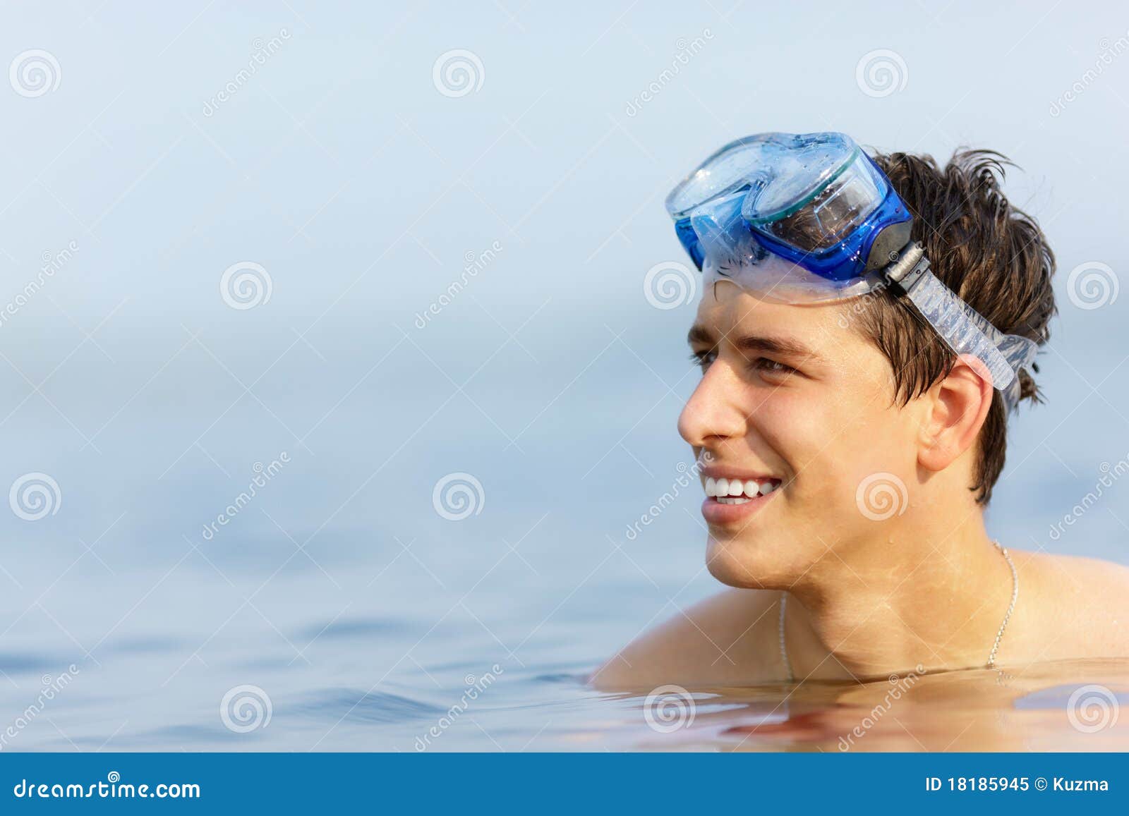 Happy diving stock image. Image of glasses, facial, goggles - 18185945