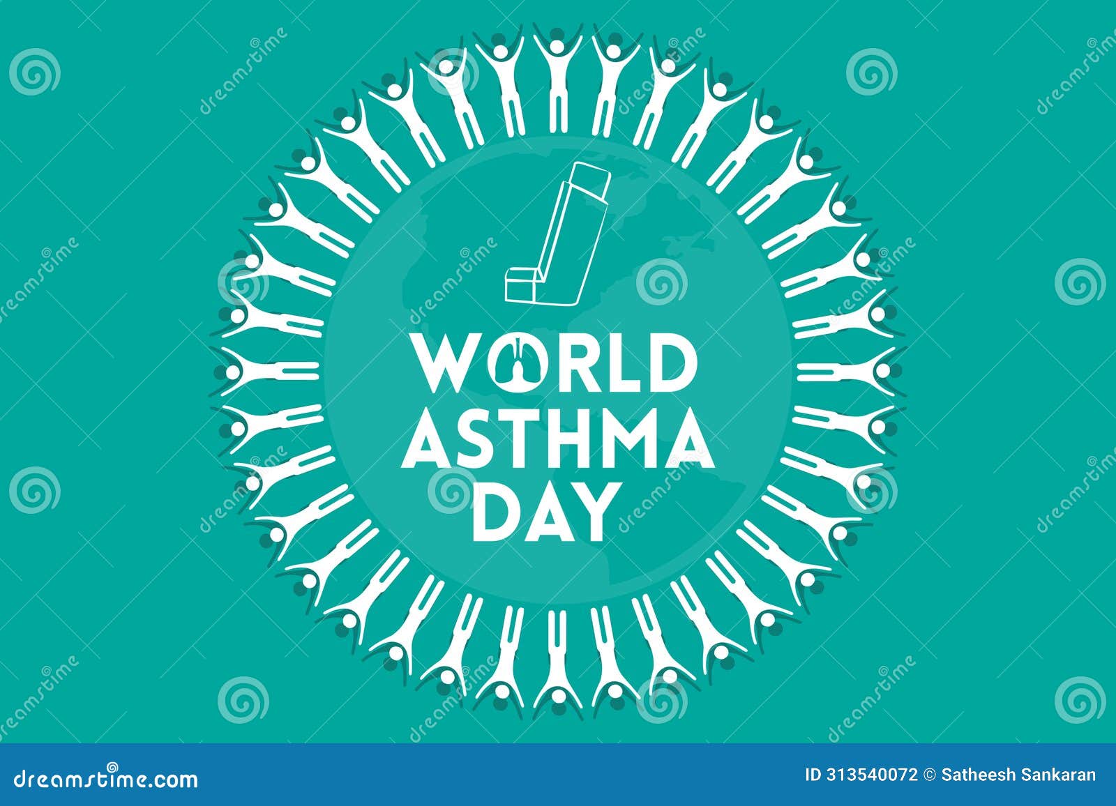 Creative World Asthma Day Awareness Concept Vector Illustration ...