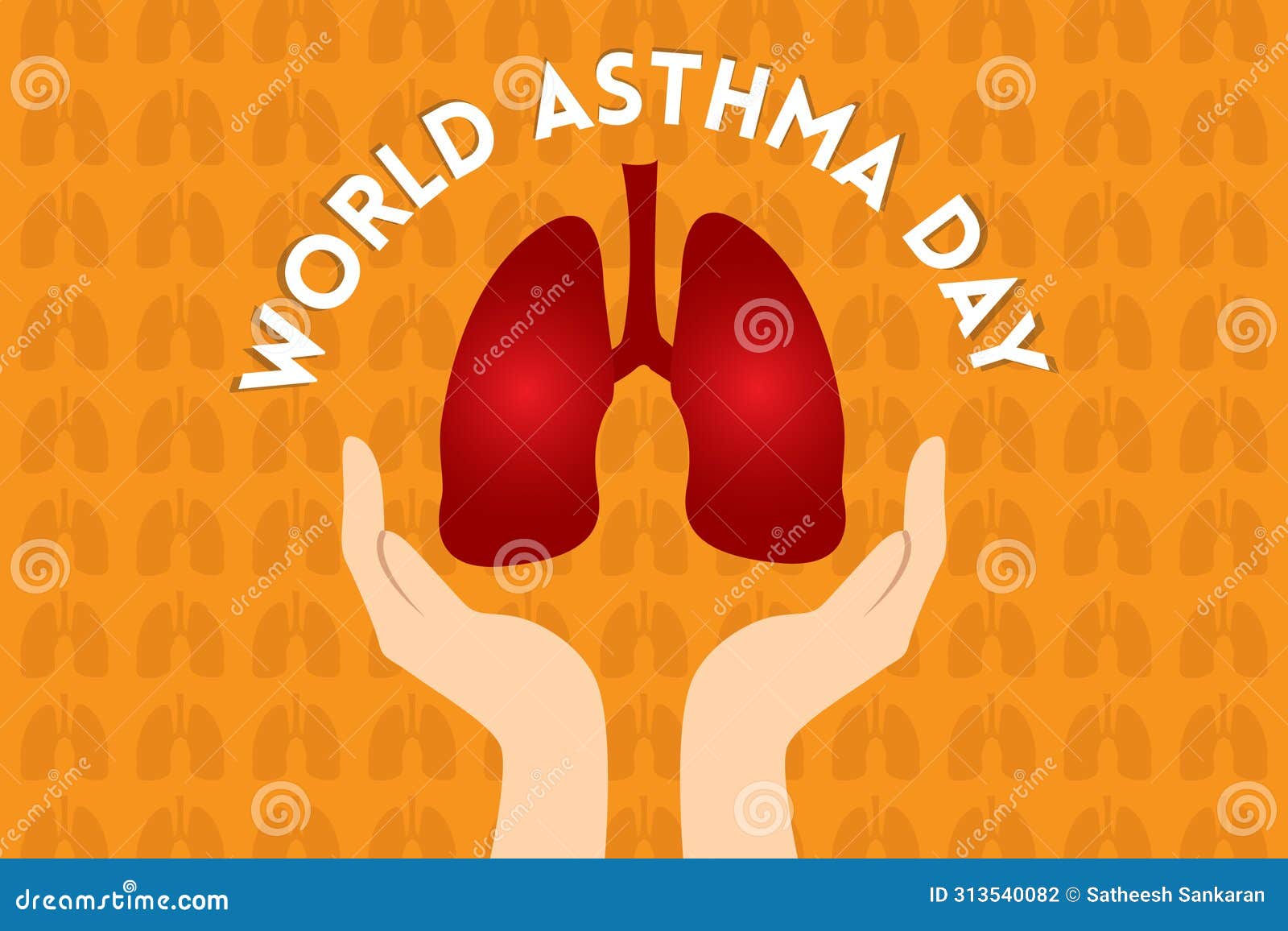 Creative World Asthma Day Awareness Concept Vector Illustration ...