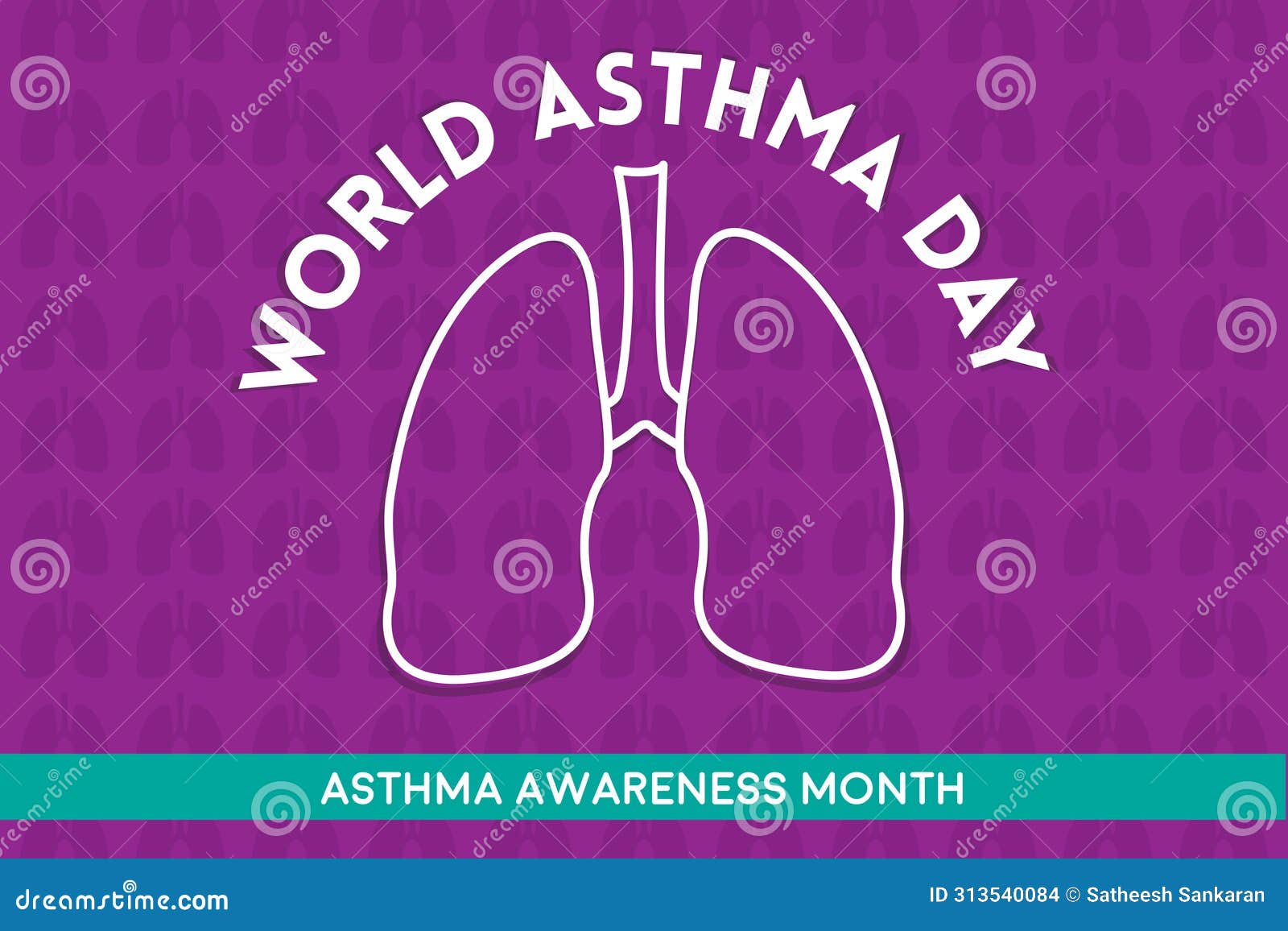 Creative World Asthma Day Awareness Concept Vector Illustration ...