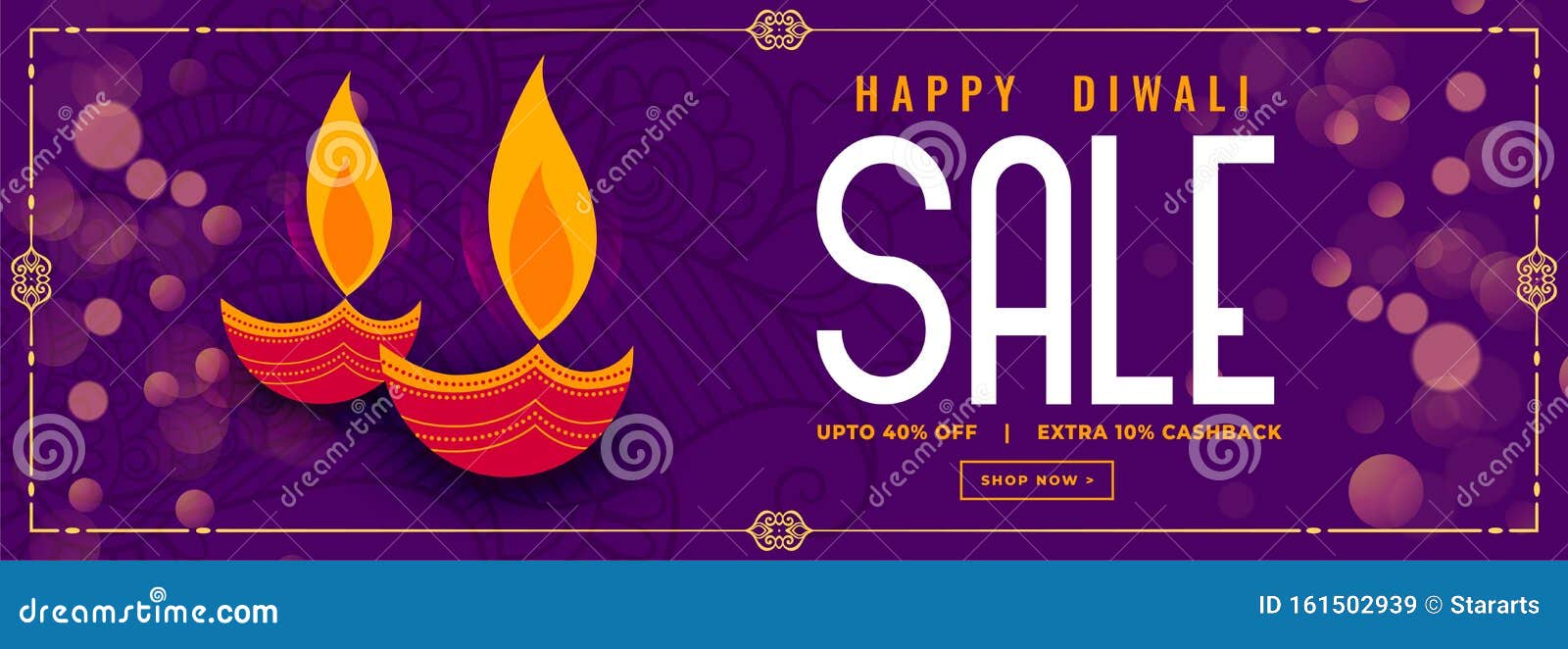 Happy Diwali Diya Design Purple Sale Banner Design Stock Vector ... Happy Diwali Diya Design Purple Sale Banner Design Stock Vector ...