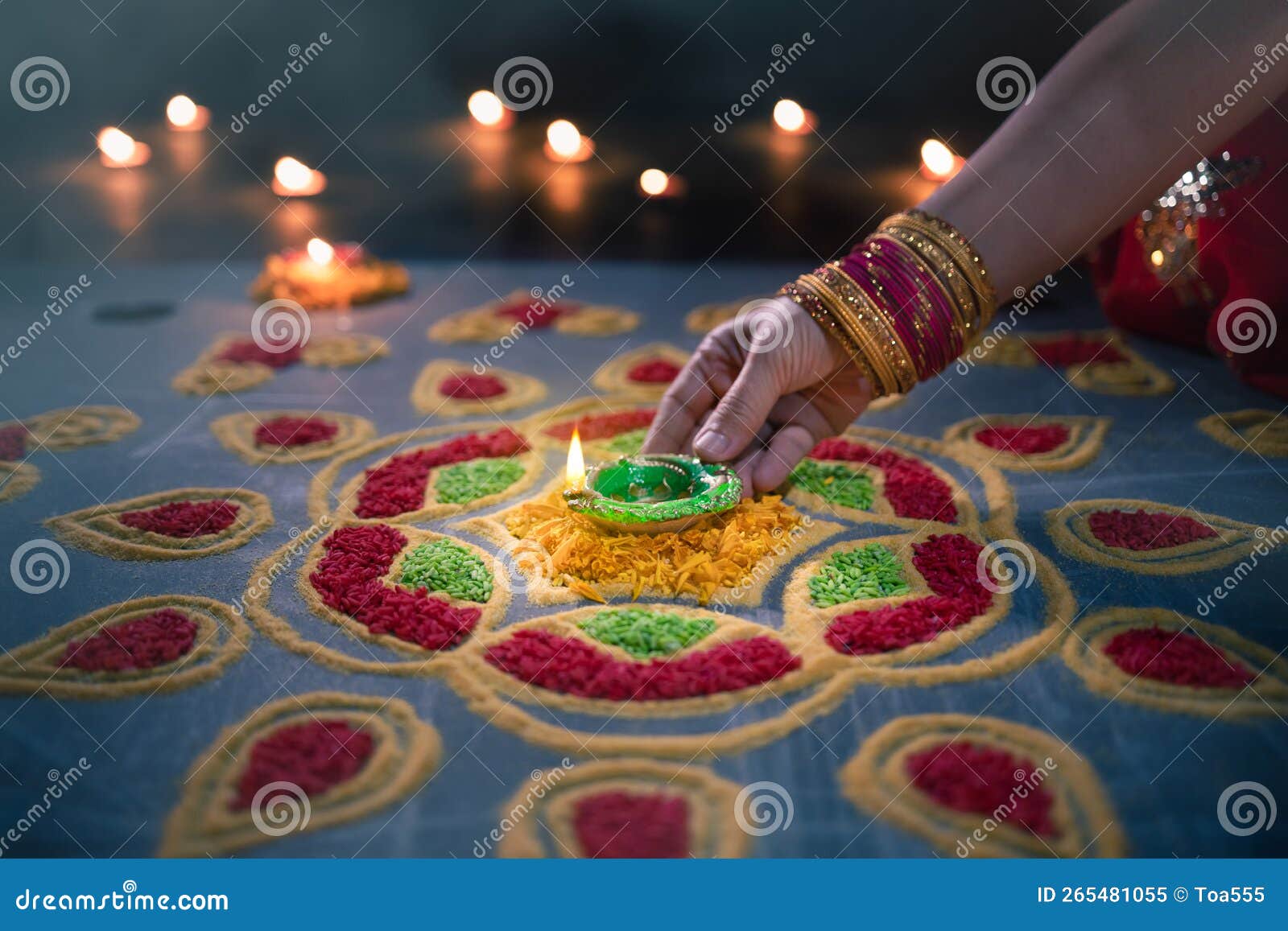 Oil Lamps At Tihar Deepawali Festival And Newari New Year In Kathmandy ...