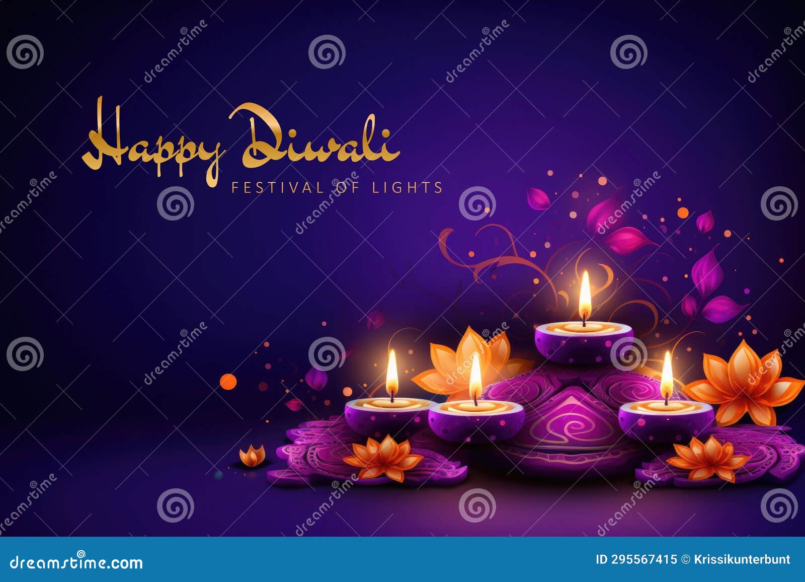 Happy Diwali Festival AI Generated Stock Image - Image of religion ...