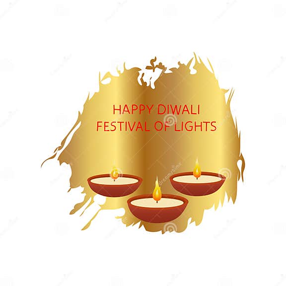 Happy Diwali Festival Of Lights India Festival Vectors Stock Vector