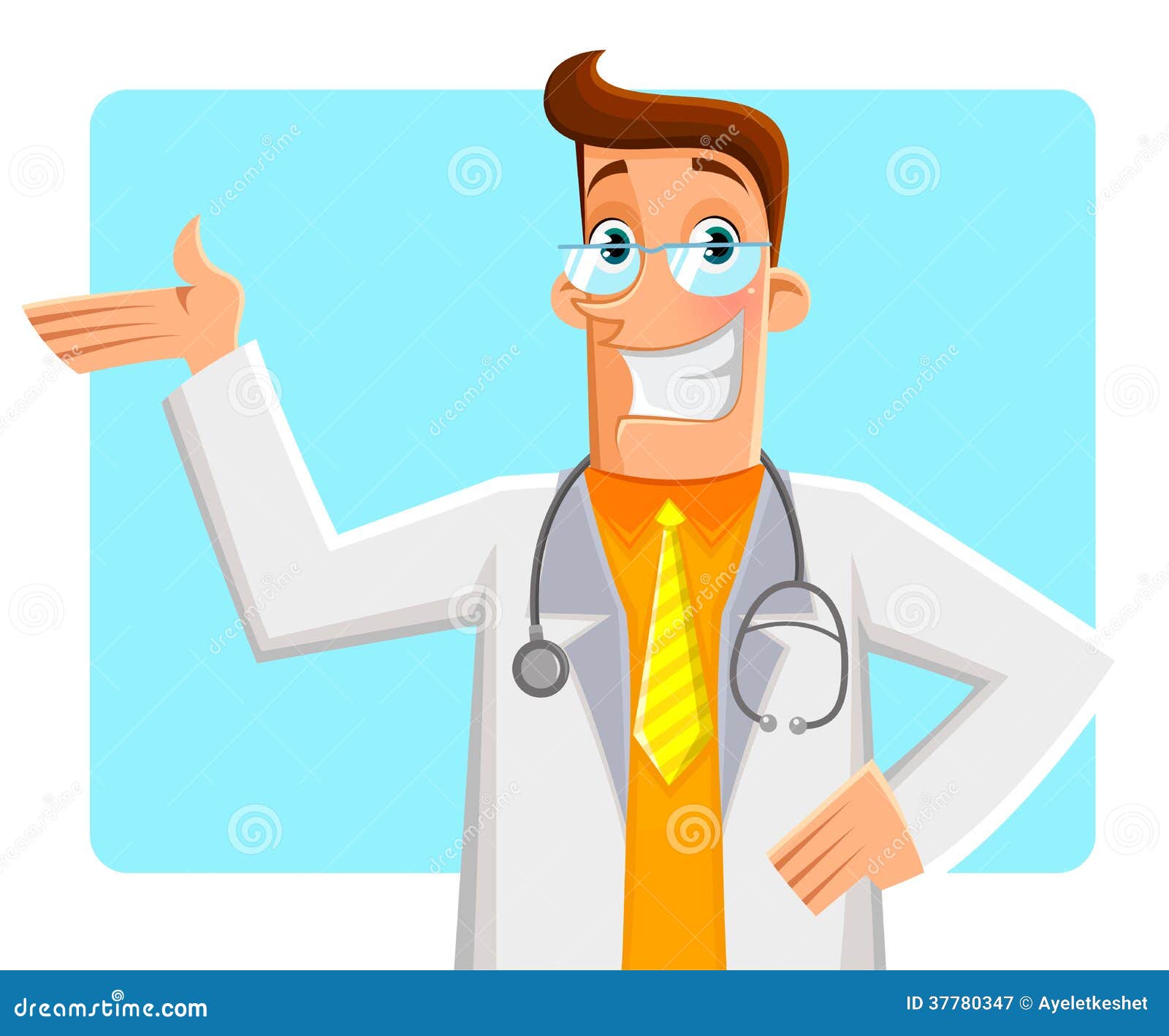 Happy doctor stock vector. Illustration of physician - 37780347