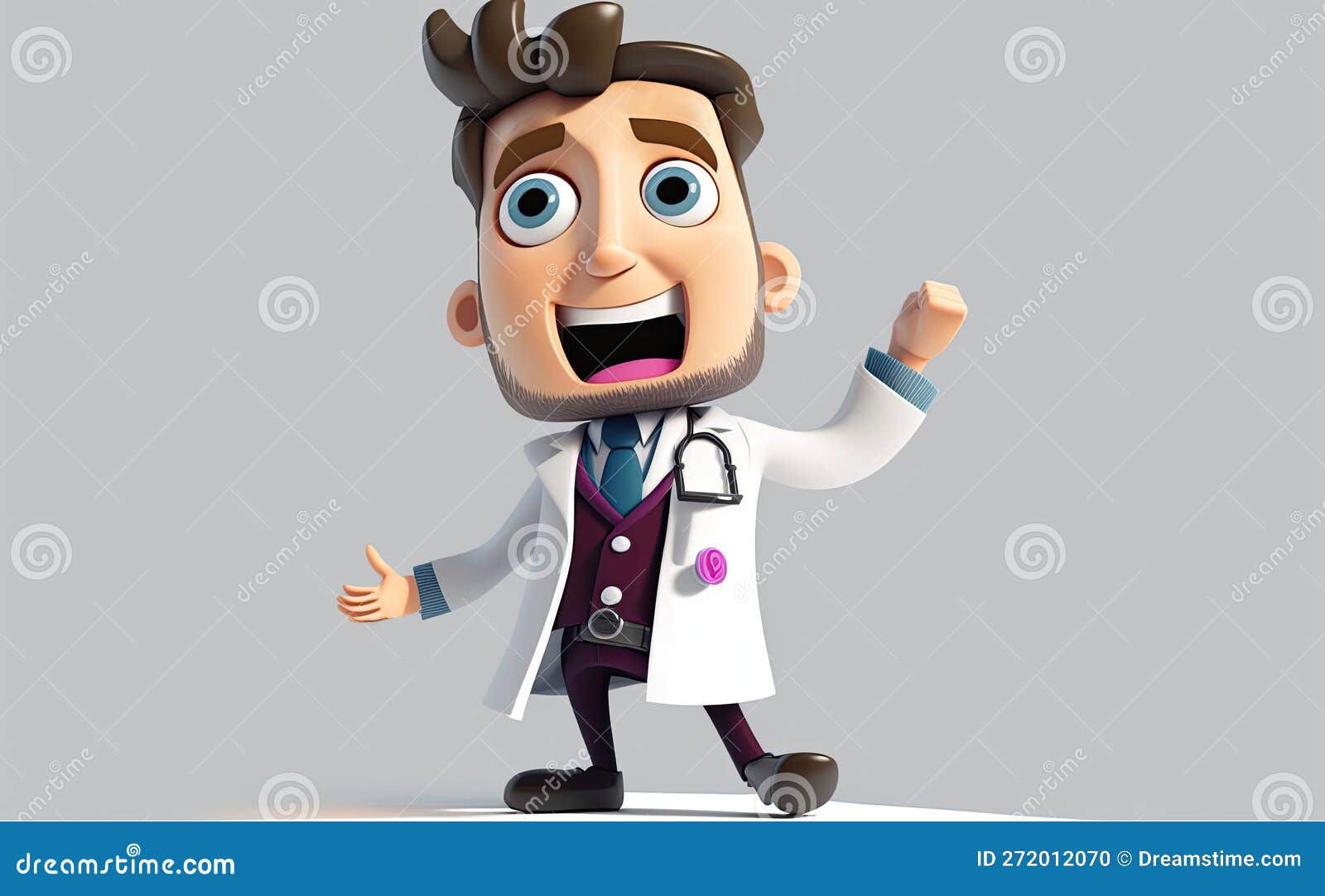 Happy Doctor Cute Character Stock Photo - Image of profession, person ...