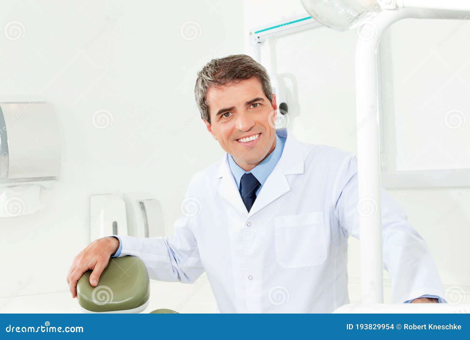 Happy Doctor in His Practice Stock Photo - Image of dentistry, dentist ...