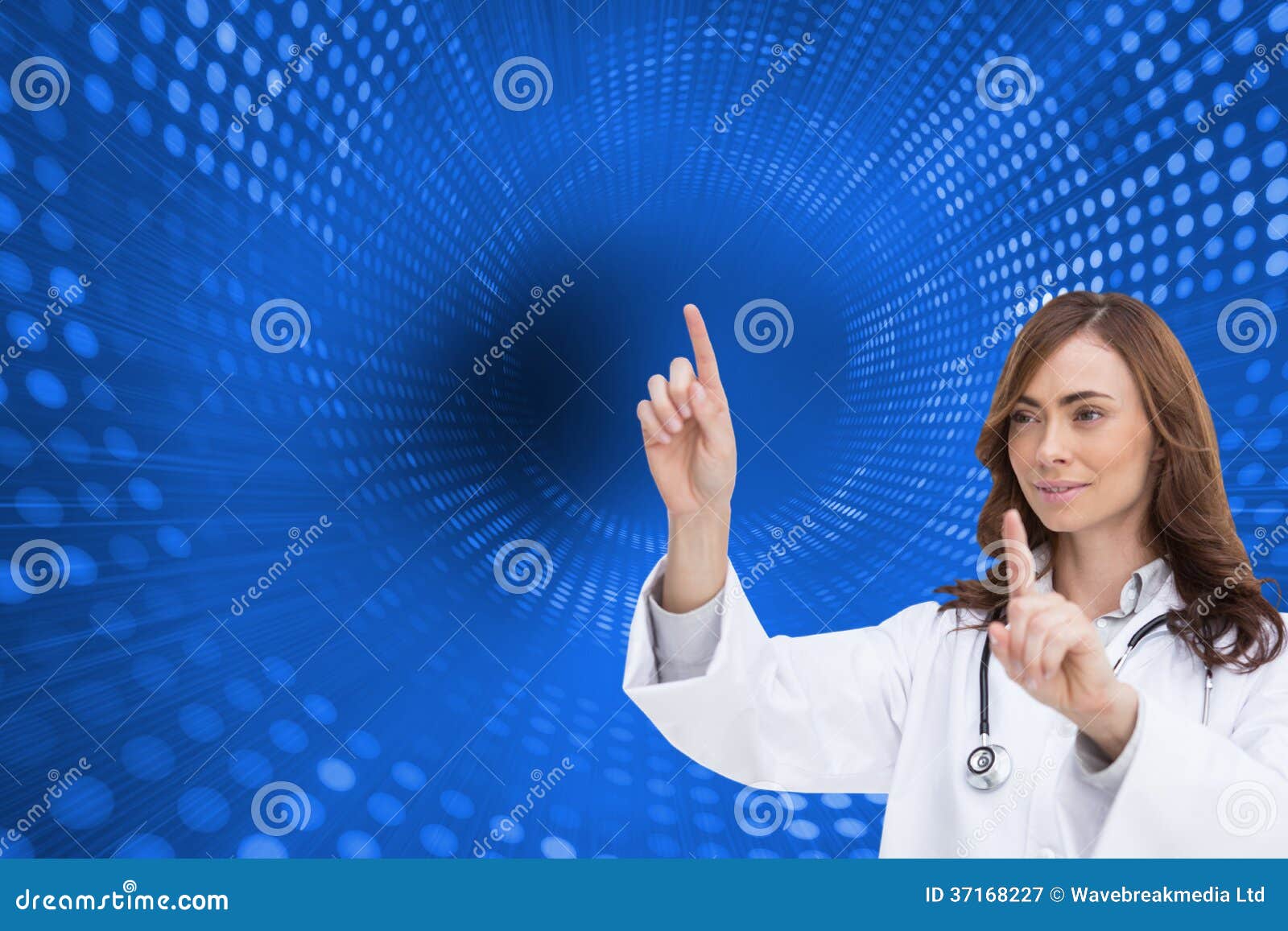 Happy doctor pointing stock image. Image of practitioner - 37168227