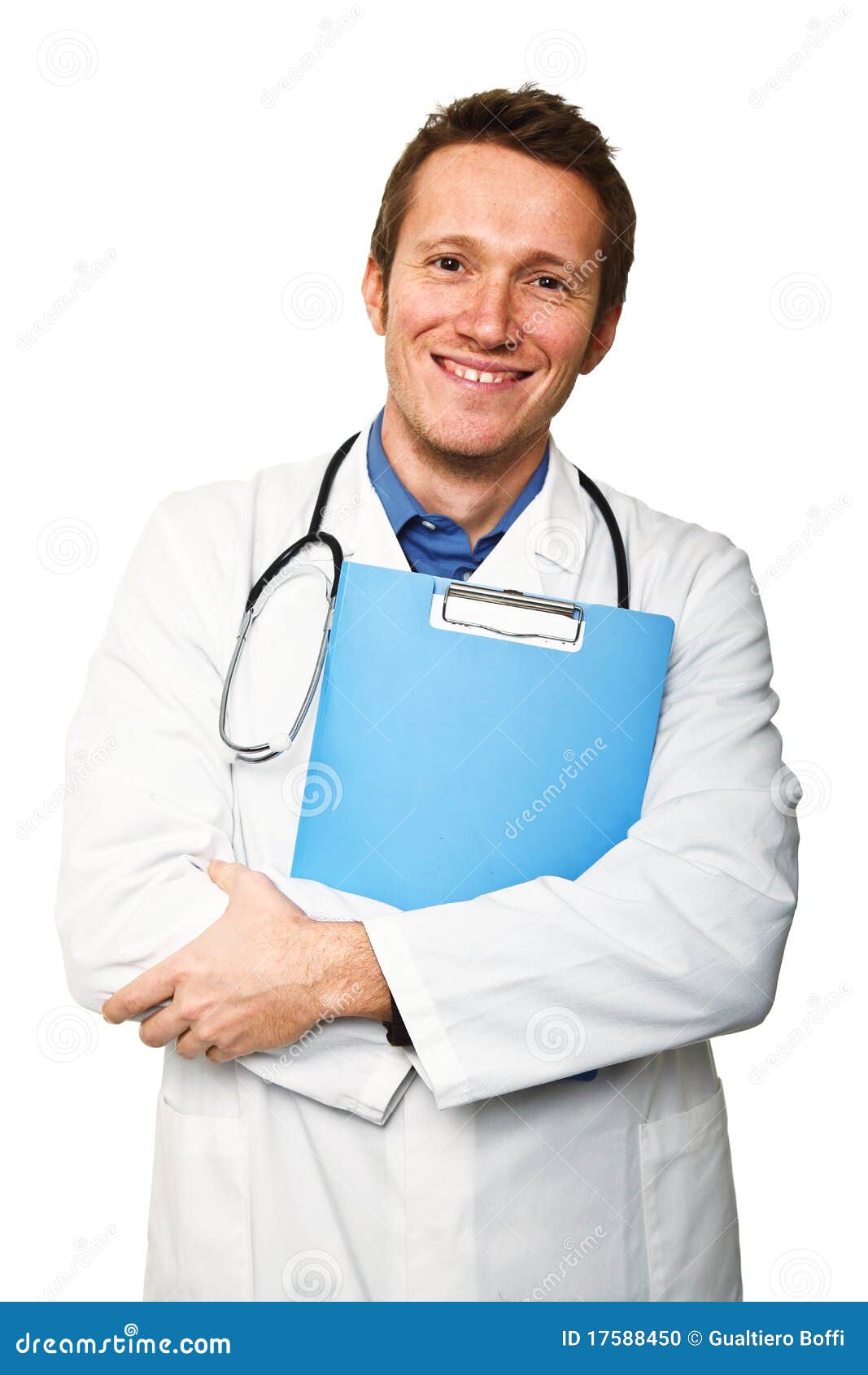 Happy doctor portrait stock photo. Image of clinic, happy - 17588450
