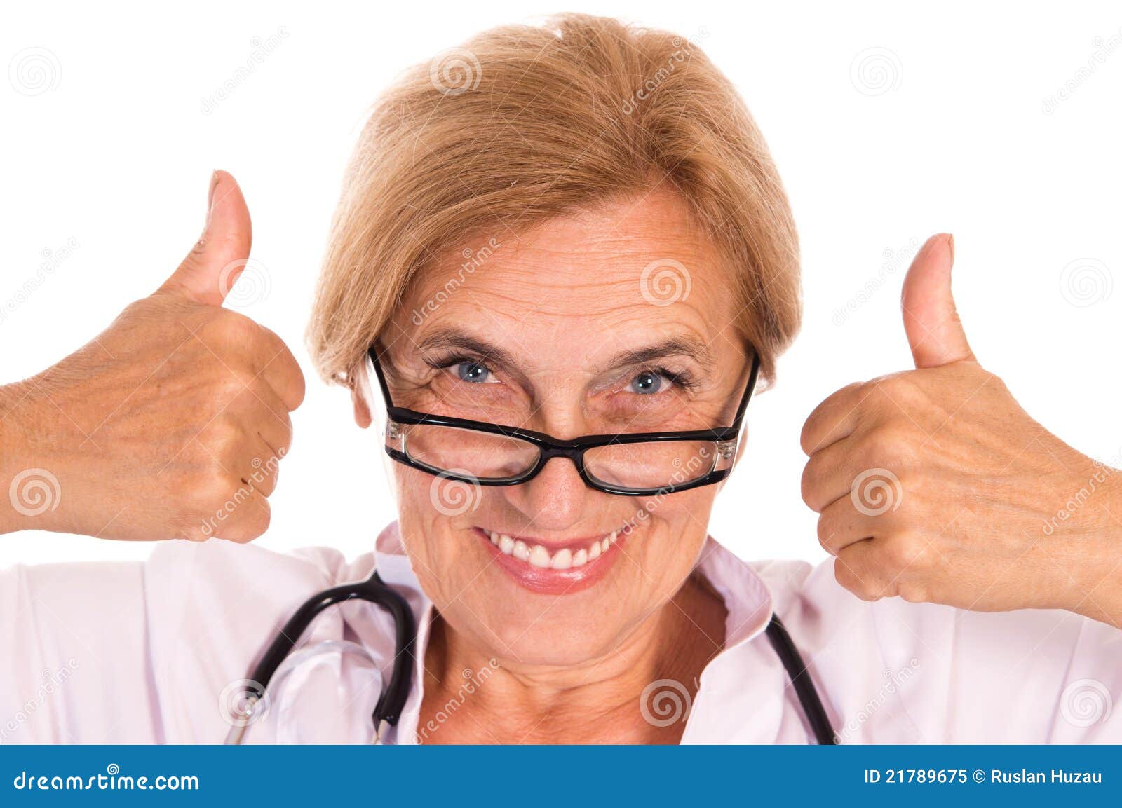 Happy doctor portrait stock image. Image of lifestyle - 21789675