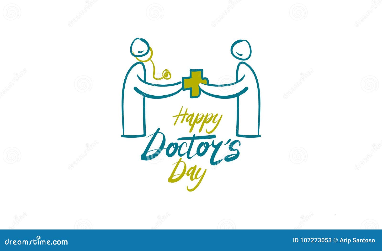 Happy Doctor`s Day stock vector. Illustration of love - 107273053