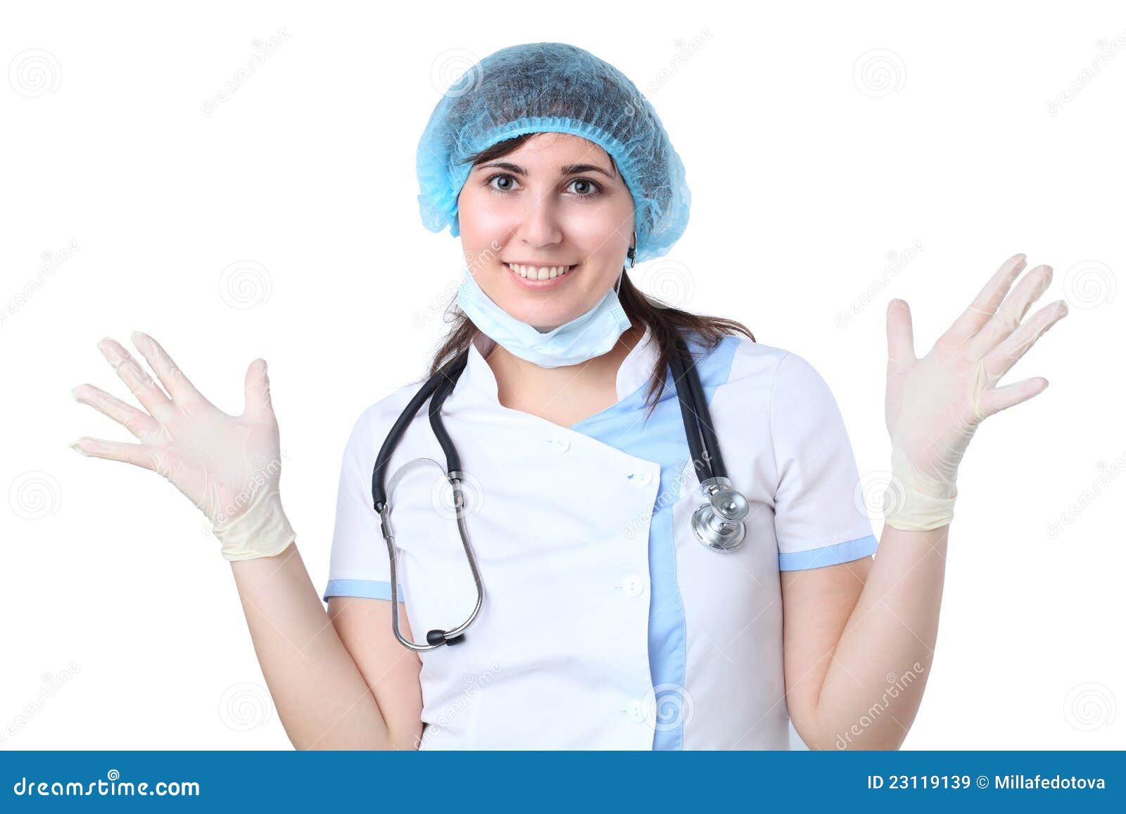 Happy Doctor smiling stock image. Image of girl, happy - 23119139