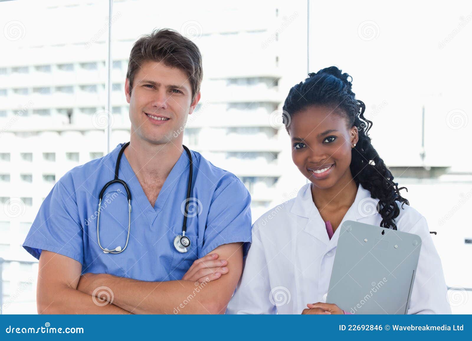 Happy doctors posing stock photo. Image of caucasian - 22692846