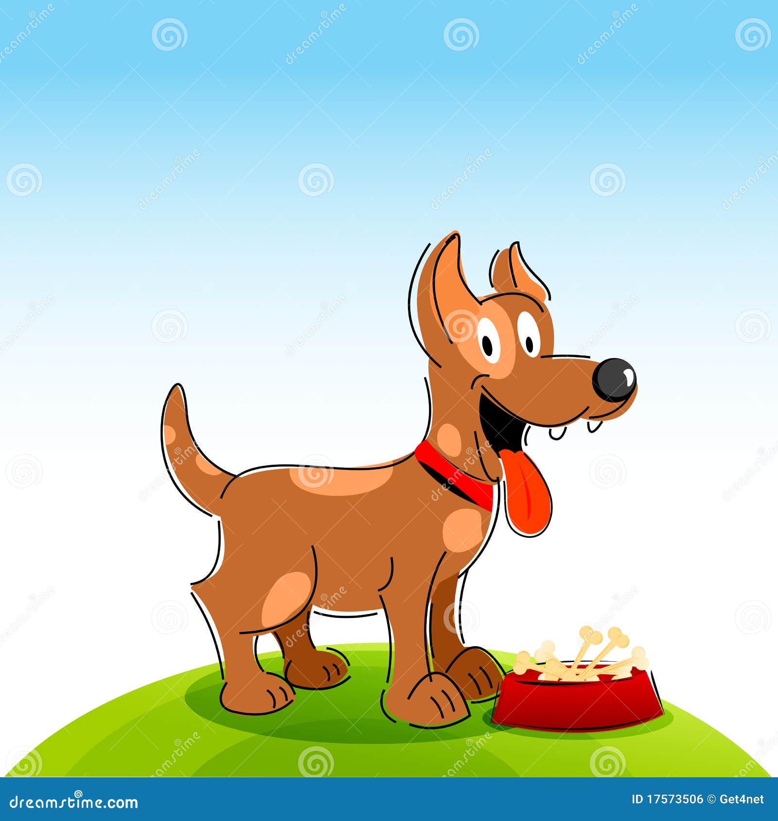 Happy dog stock vector. Illustration of barking, doggy - 17573506