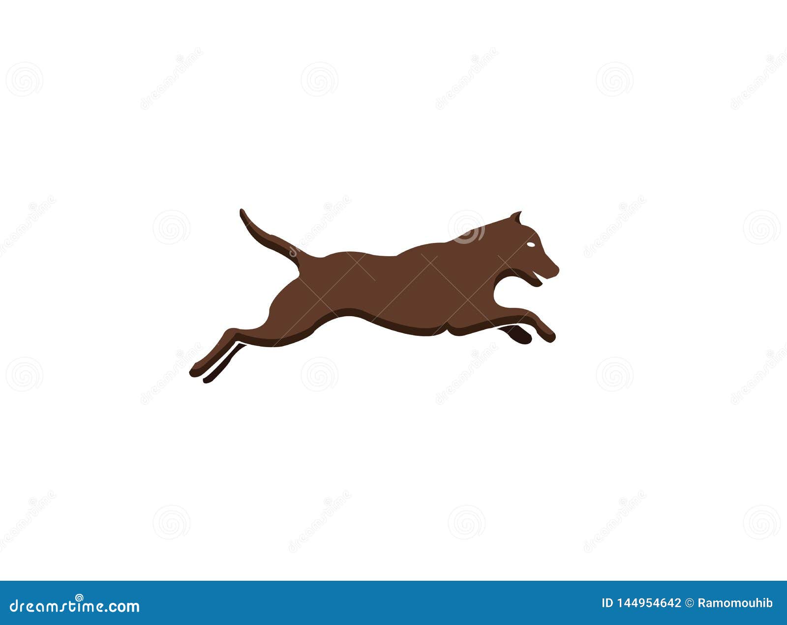 Happy Dog Run and Jump for Logo Vector Design Illustrator Stock ...