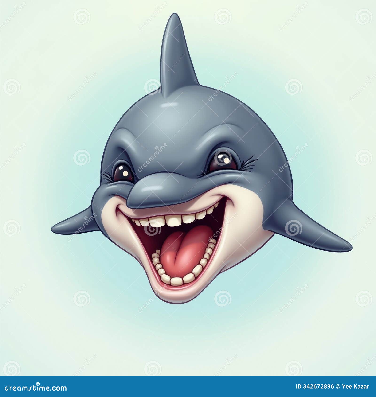 Happy Dolphin Cartoon Character Stock Illustration - Illustration of ...