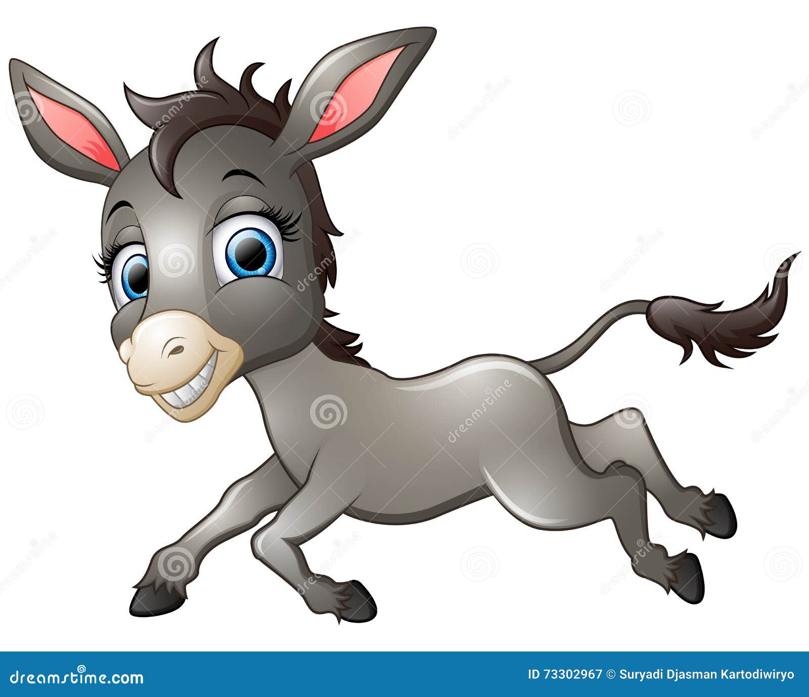 Happy Donkey Cartoon | CartoonDealer.com #76219769