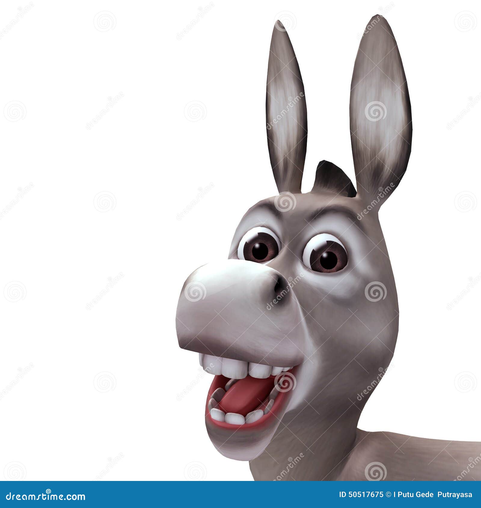 Happy donkey stock illustration. Illustration of head - 50517675
