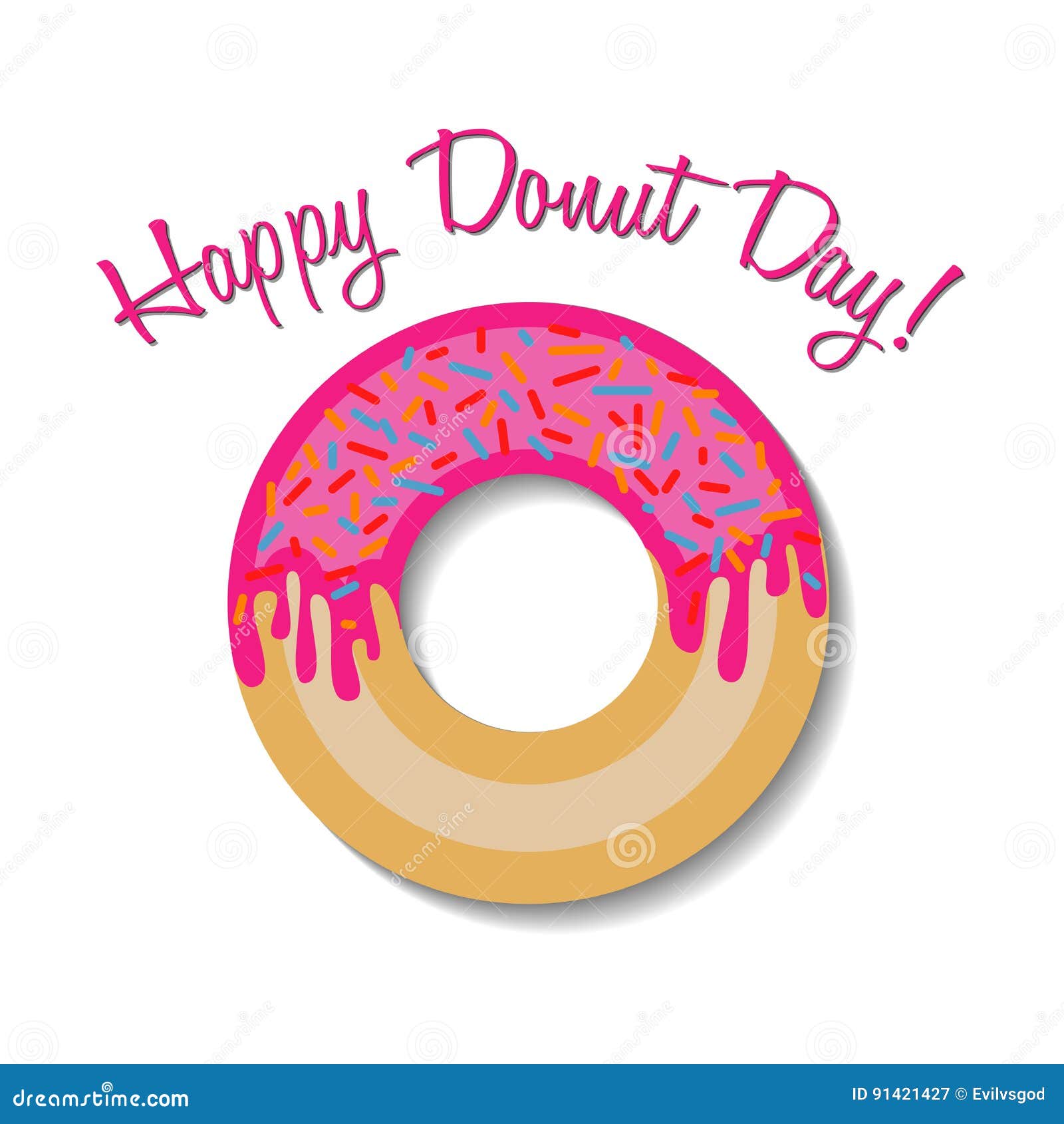 Happy donut day banner no2 stock vector. Illustration of doughnut ...