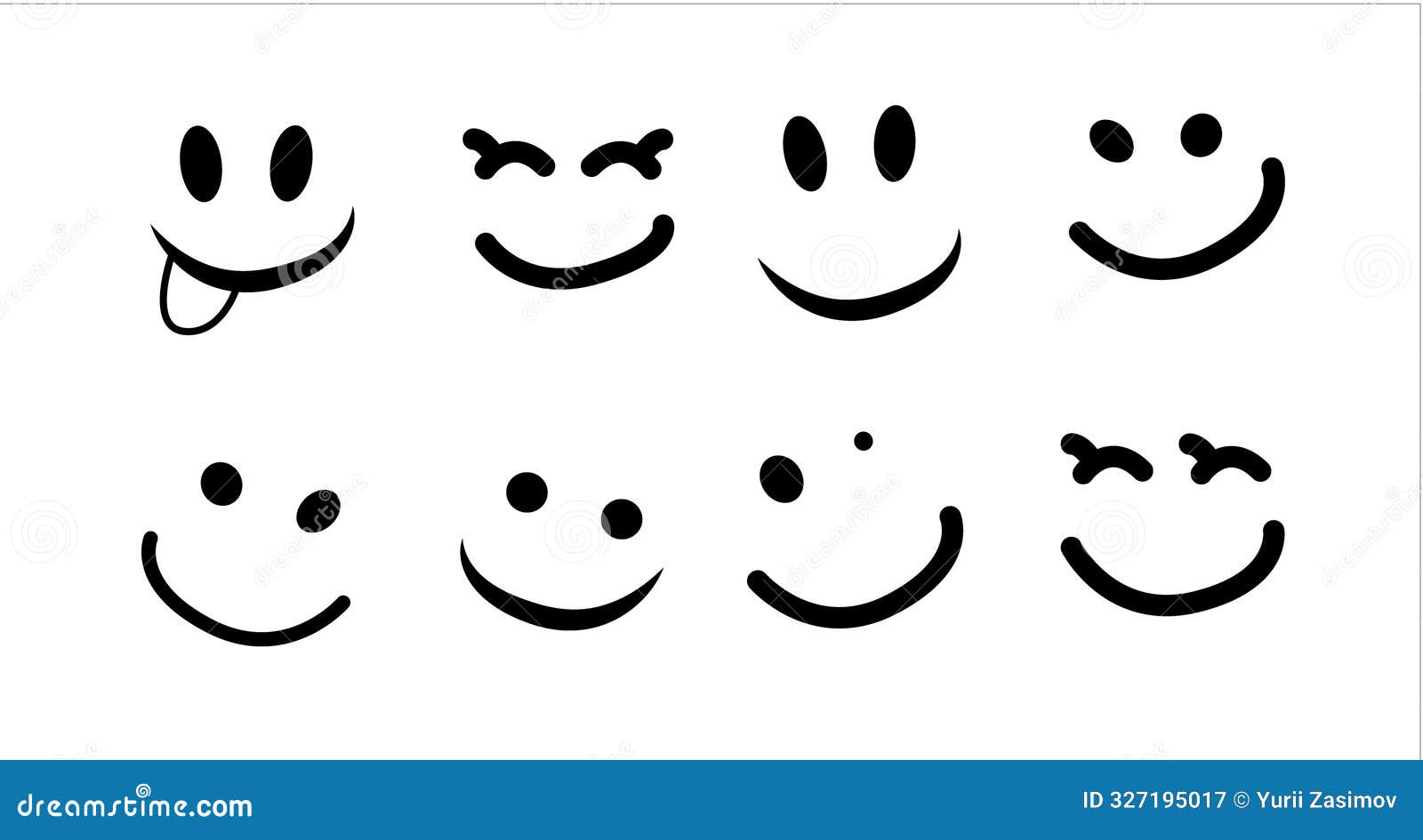 Doodle Smile Emoticons. Image Emoticon, Doodling Emotional Faces. Fun ...