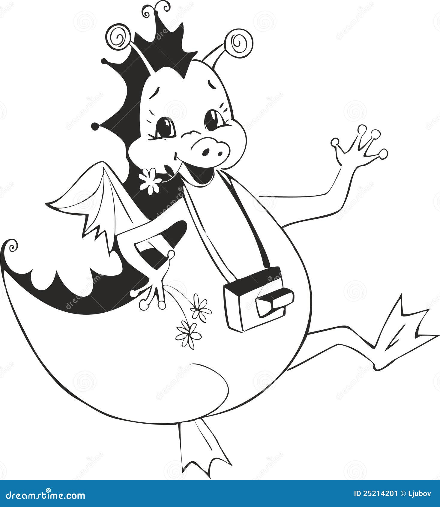 Happy dragon stock vector. Illustration of fairytale - 25214201