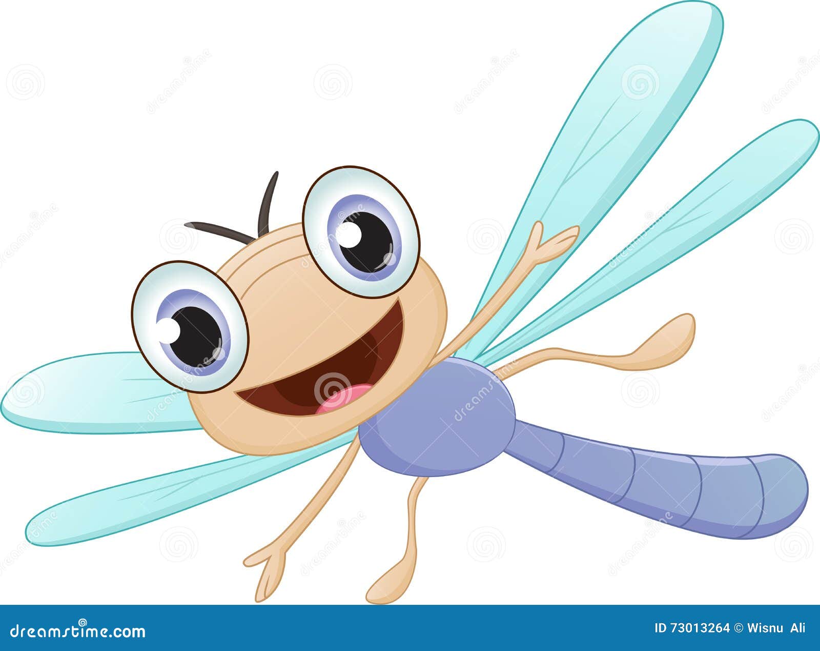 Happy dragonfly cartoon stock vector. Illustration of funny - 73013264