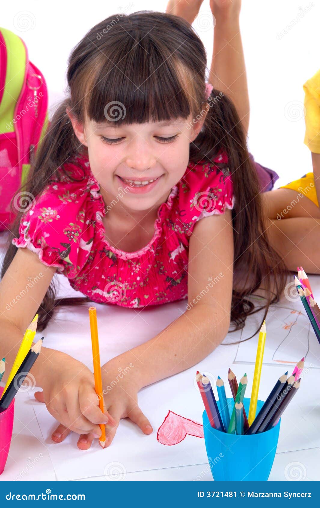 Drawing Girl Invents, Reinterprets Stories In Play Royalty-Free Stock ...