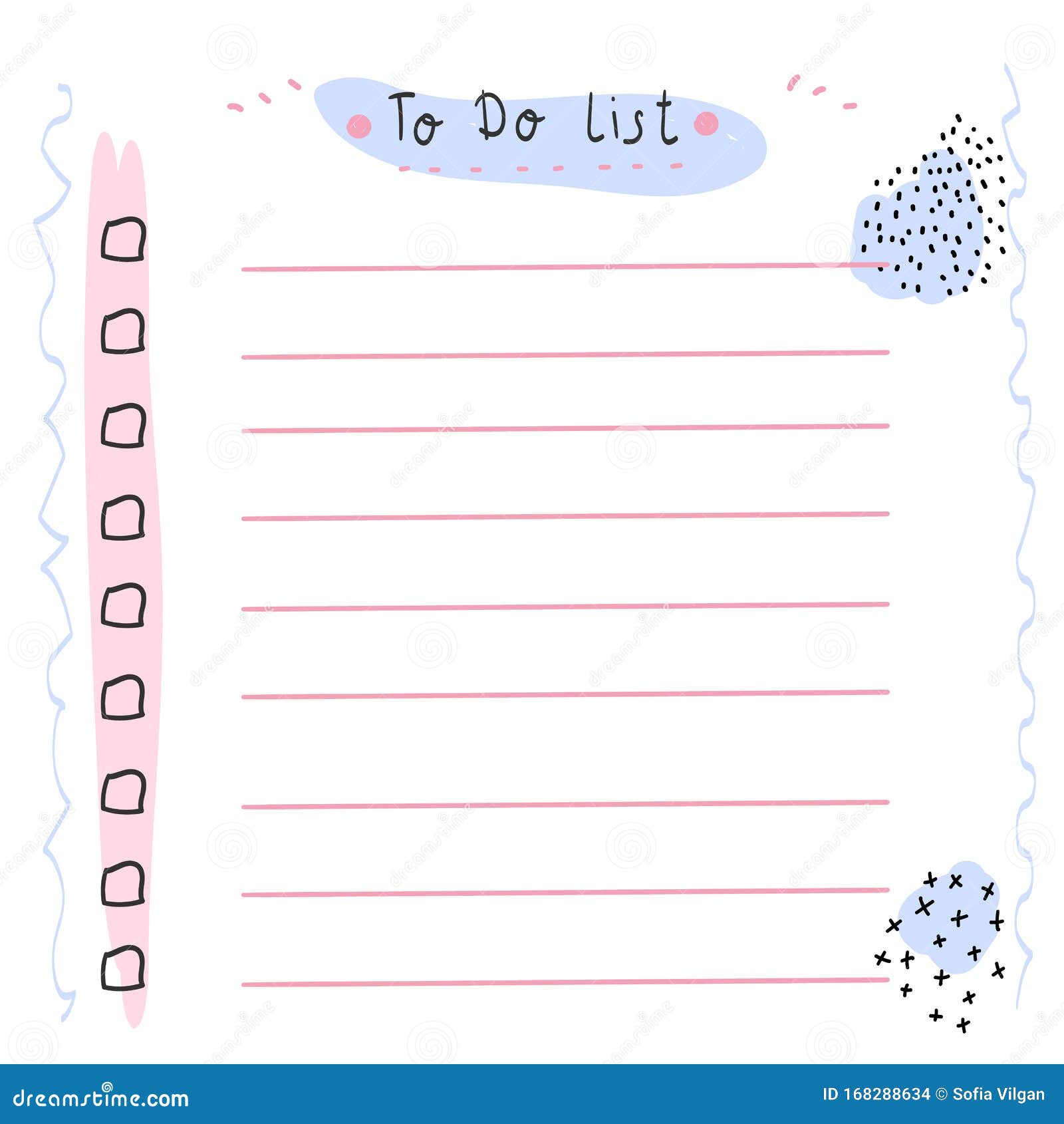 Happy Drawing To Do List for Work Stock Illustration - Illustration of ...